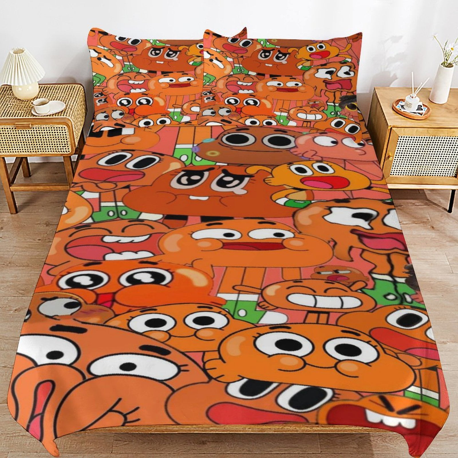 Amazing World of Gumball 3 Piece Anime Comforter Bedding 1 Set Super ...