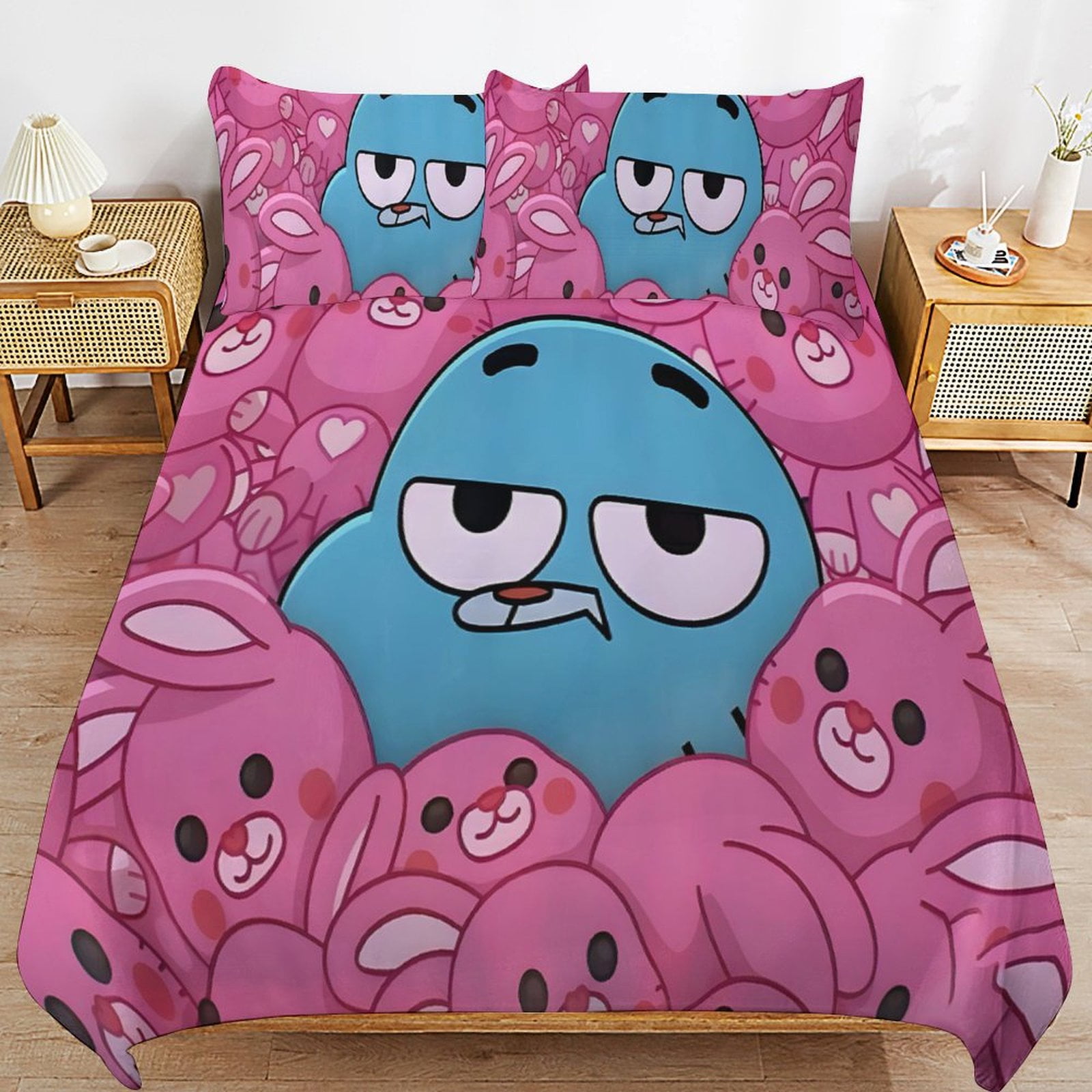 Amazing World of Gumball 3 Piece Anime Comforter Bedding 1 Set Super ...
