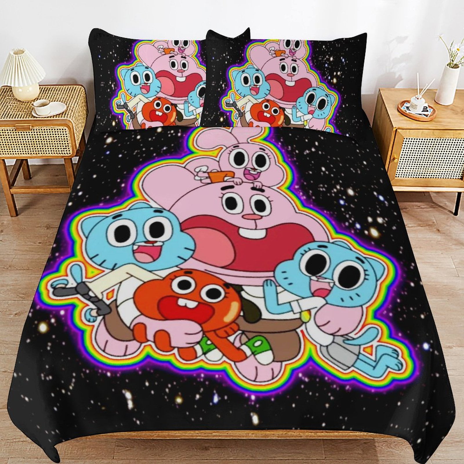 Amazing World of Gumball 3 Piece Anime Comforter Bedding 1 Set Super ...