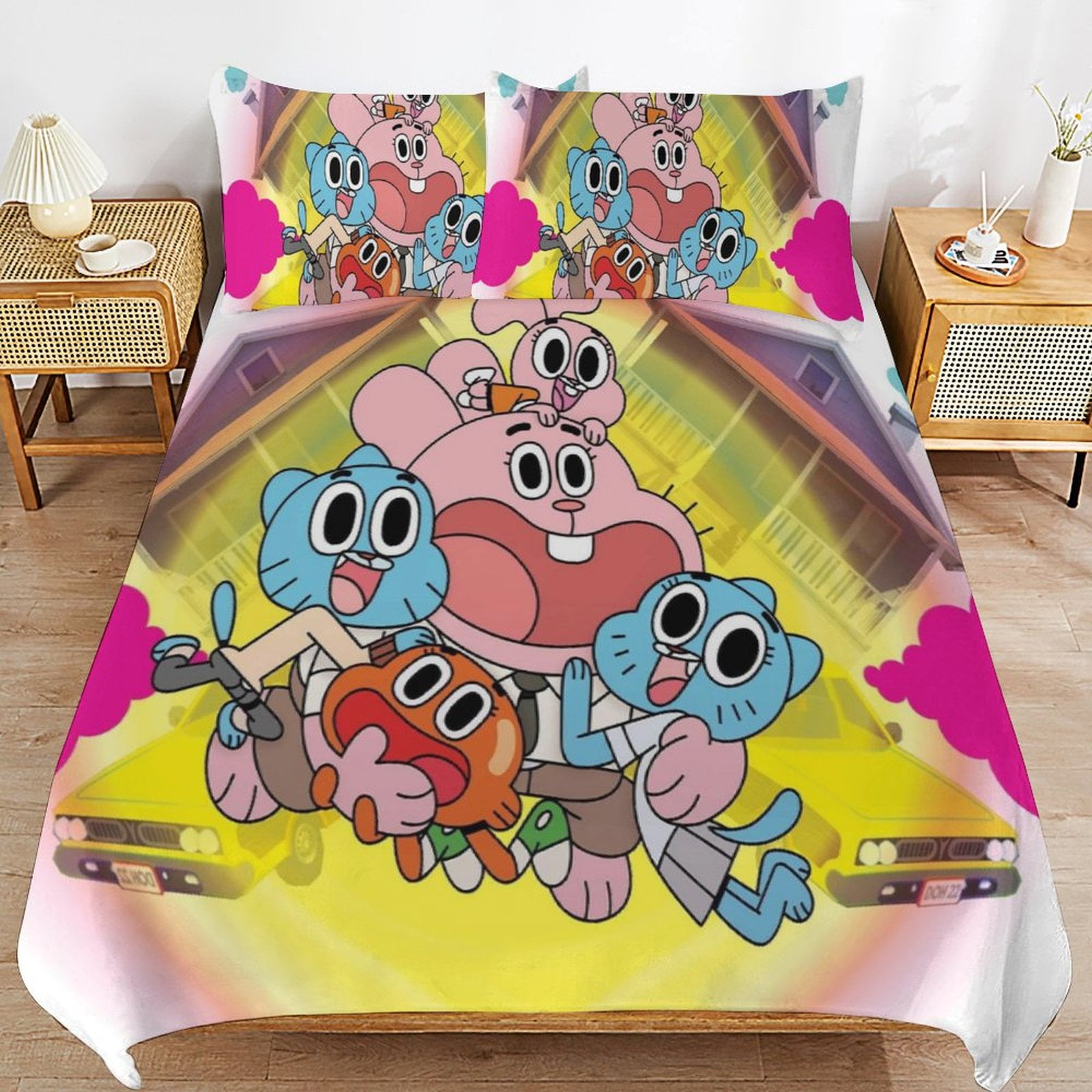 Amazing World of Gumball 3 Piece Anime Comforter Bedding 1 Set Super ...