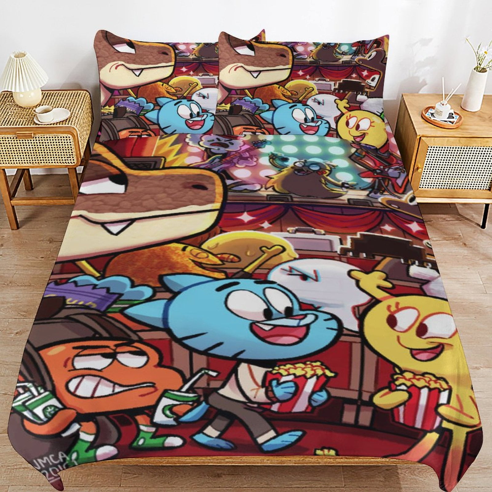 Amazing World of Gumball 3 Piece Anime Comforter Bedding 1 Set Super ...