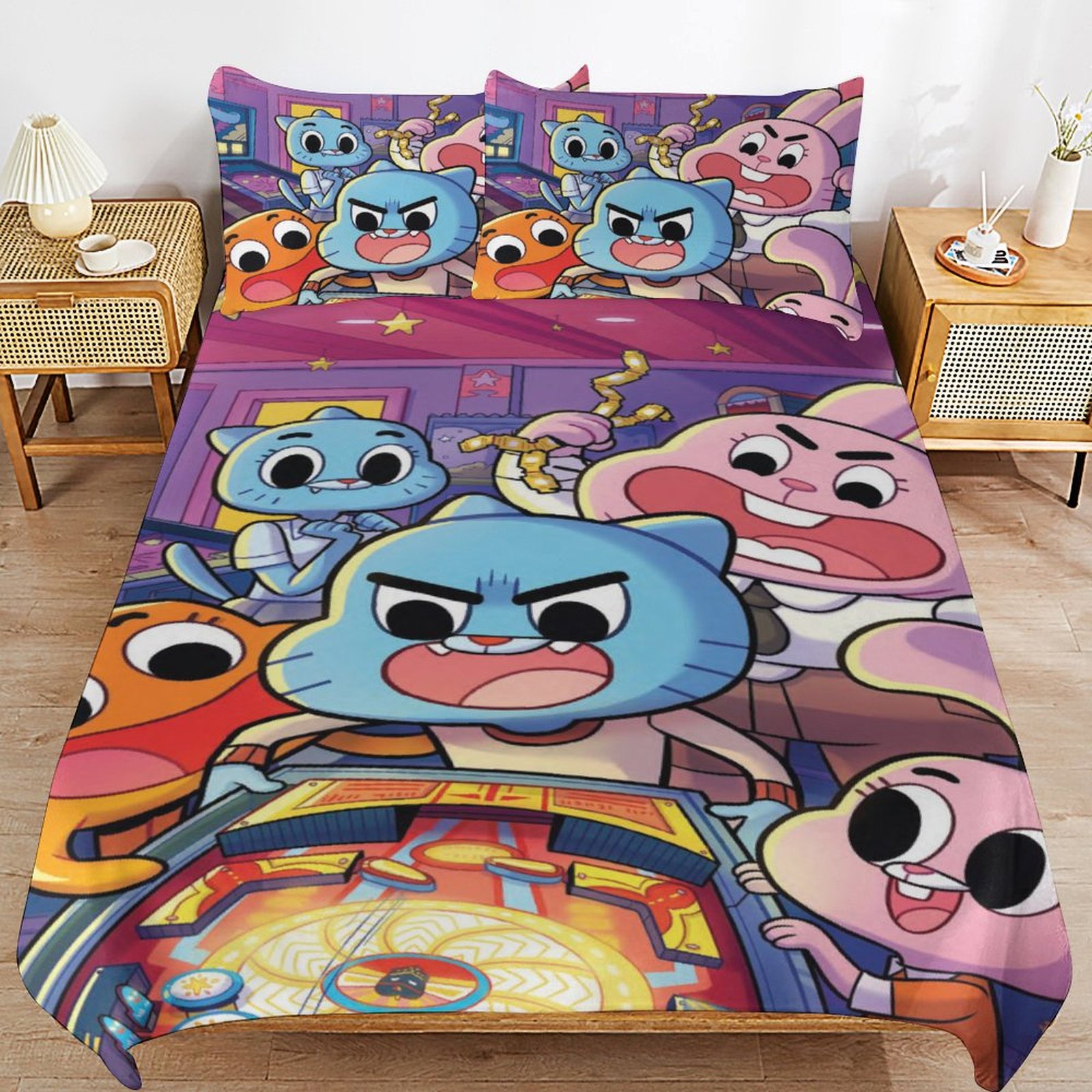Amazing World of Gumball 3 Piece Anime Comforter Bedding 1 Set Super ...