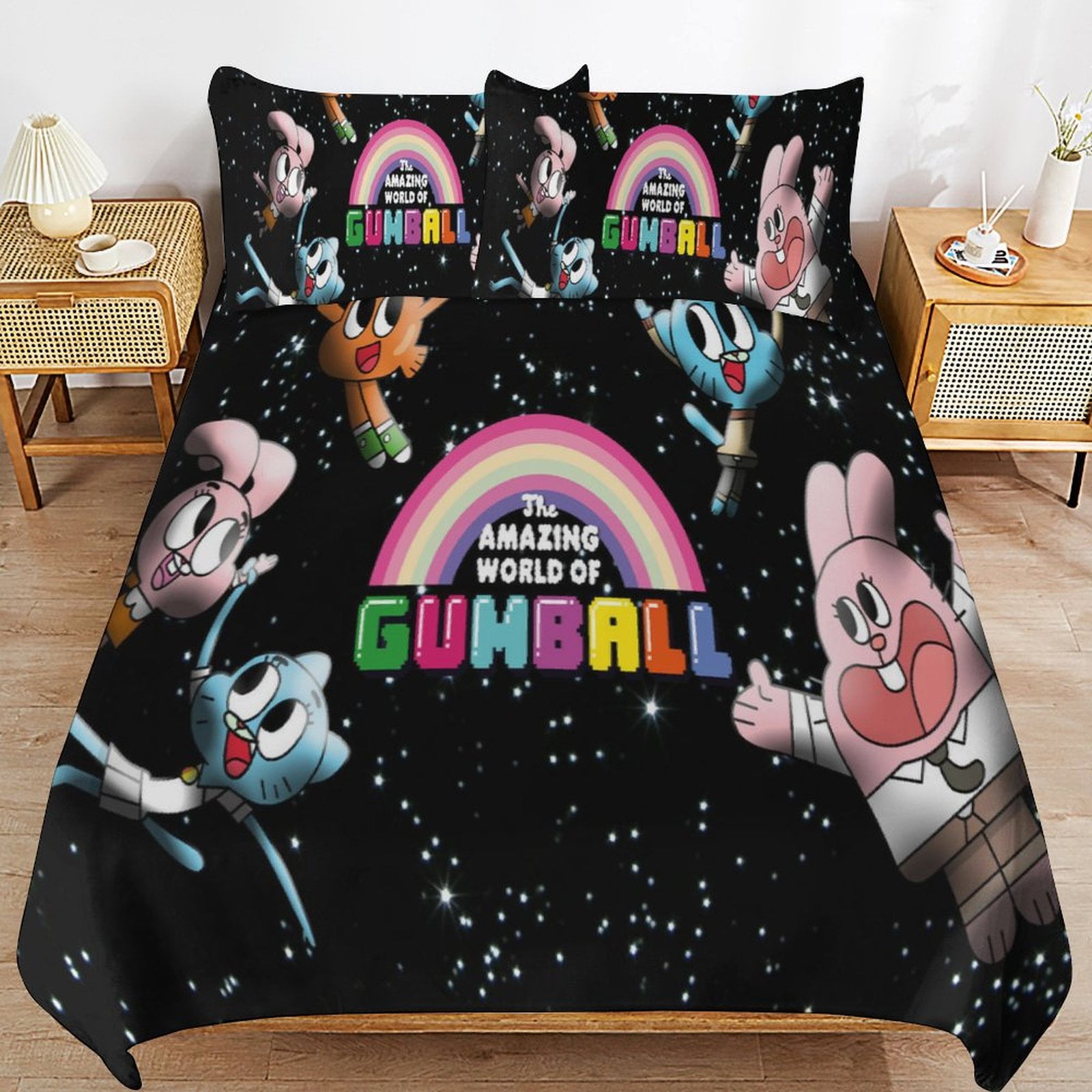 Amazing World of Gumball 3 Piece Anime Comforter Bedding 1 Set Super ...