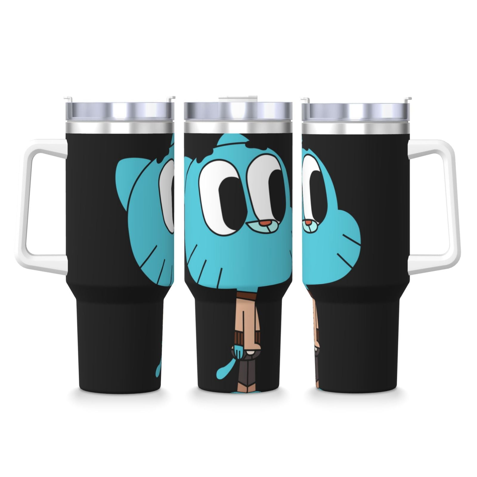 Amazing World Of Gumball 40 OZ Ice Bully Cup with Handle Straw Lid ...