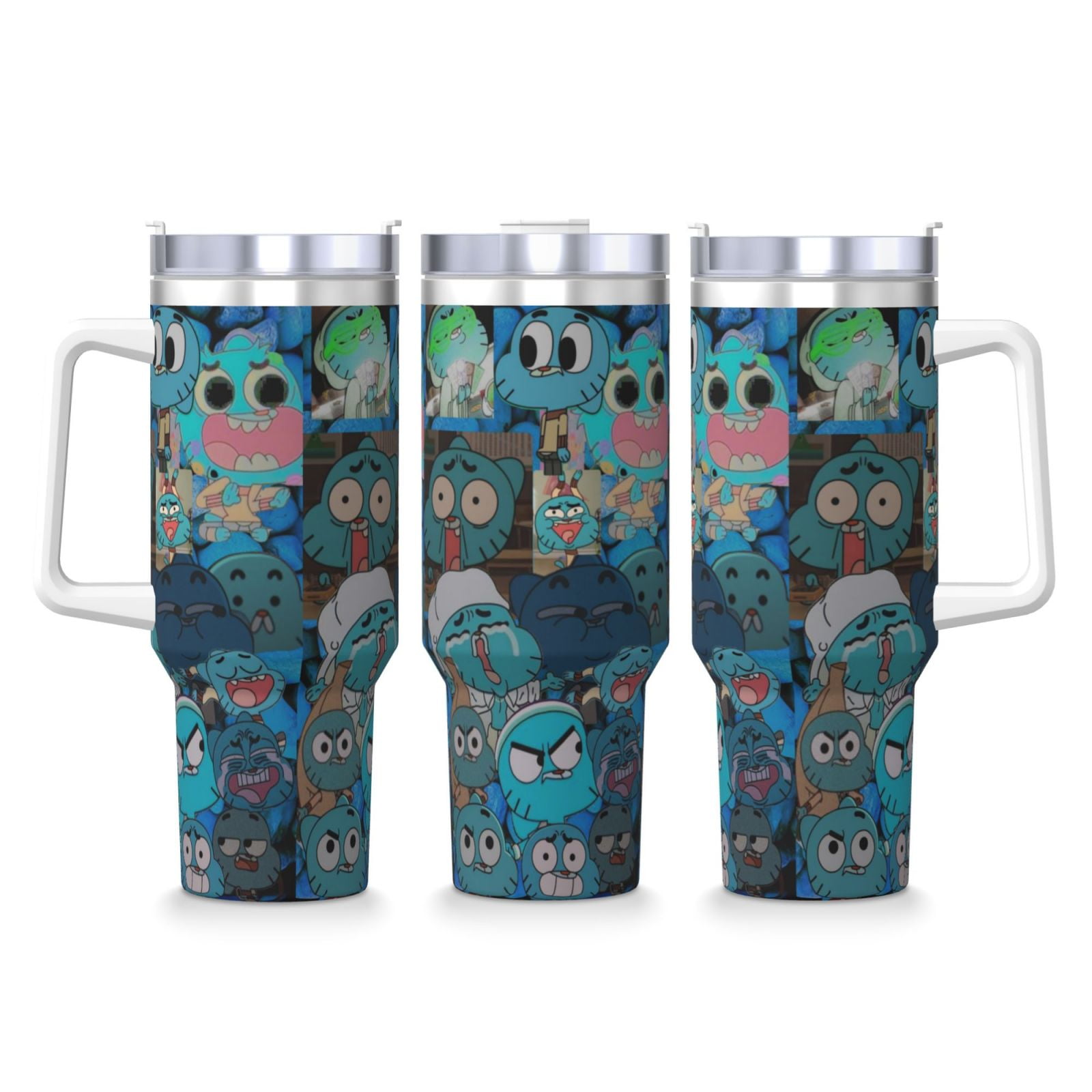 Amazing World Of Gumball 40 OZ Ice Bully Cup with Handle Straw Lid ...