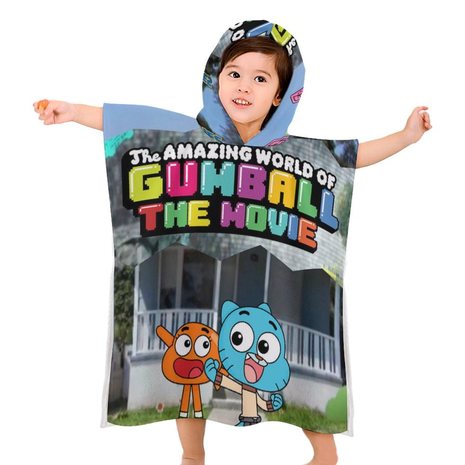 Amazing World of Gumball Hooded Towel for Kids - Toddler Bath Towel ...