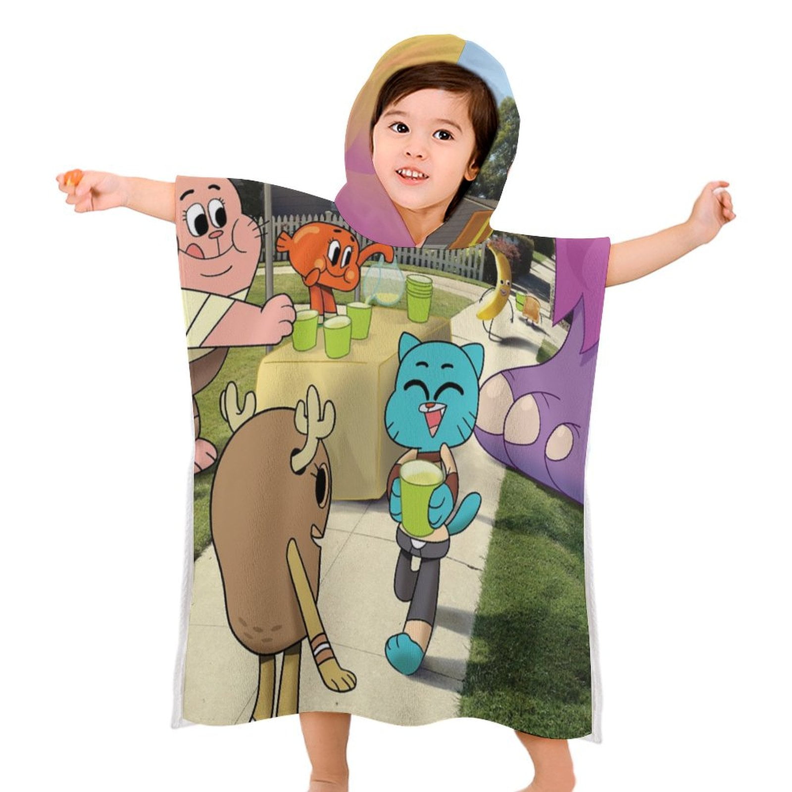 Amazing World of Gumball Hooded Towel for Kids - Toddler Bath Towel ...