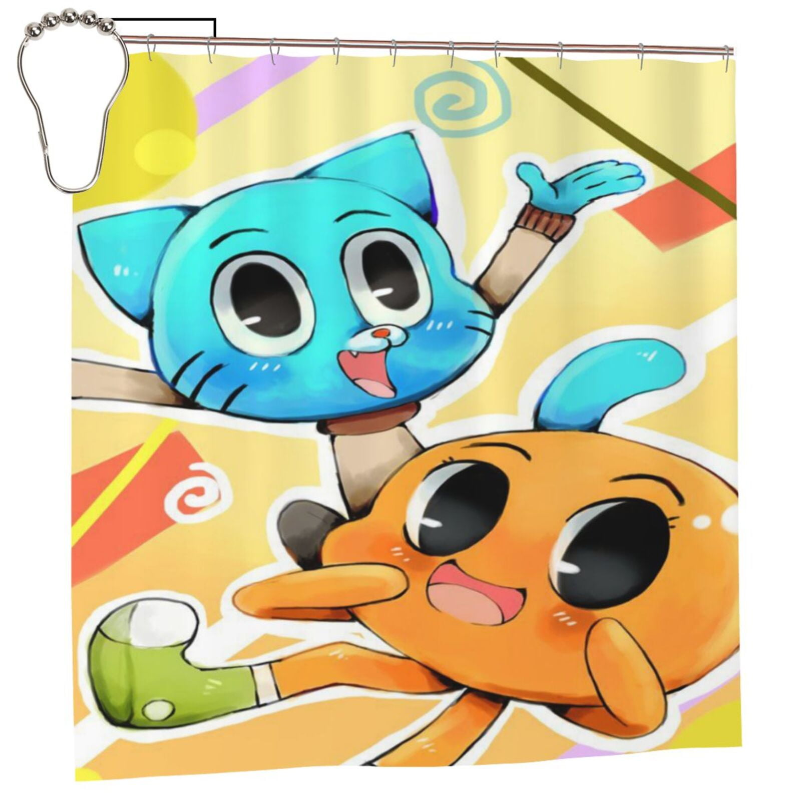 Amazing World of Gum-bal Shower Curtain Cartoon Decorative Bath Curtain ...