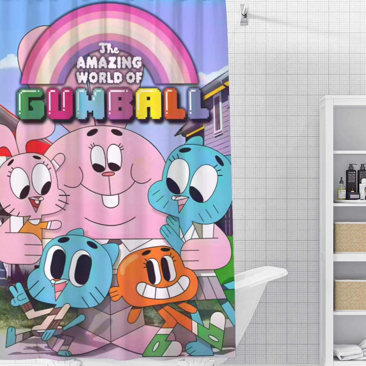 The Amazing World of Gumball-theme Bathroom Shower Curtain Home Decor ...