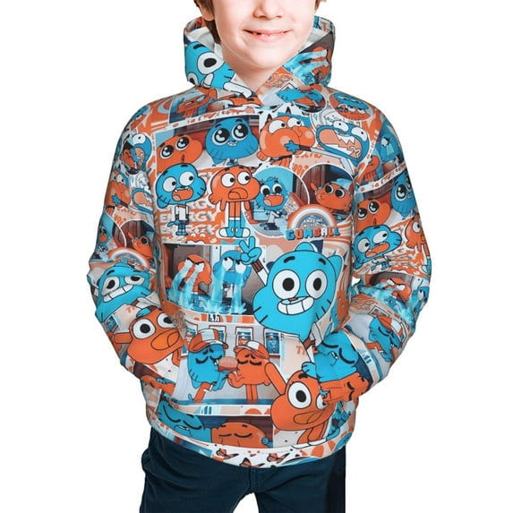 Amazing World Of Gumball Teen Hoodie Sweatshirt Soft Lightweight Pullover Fun Printed Casual ...