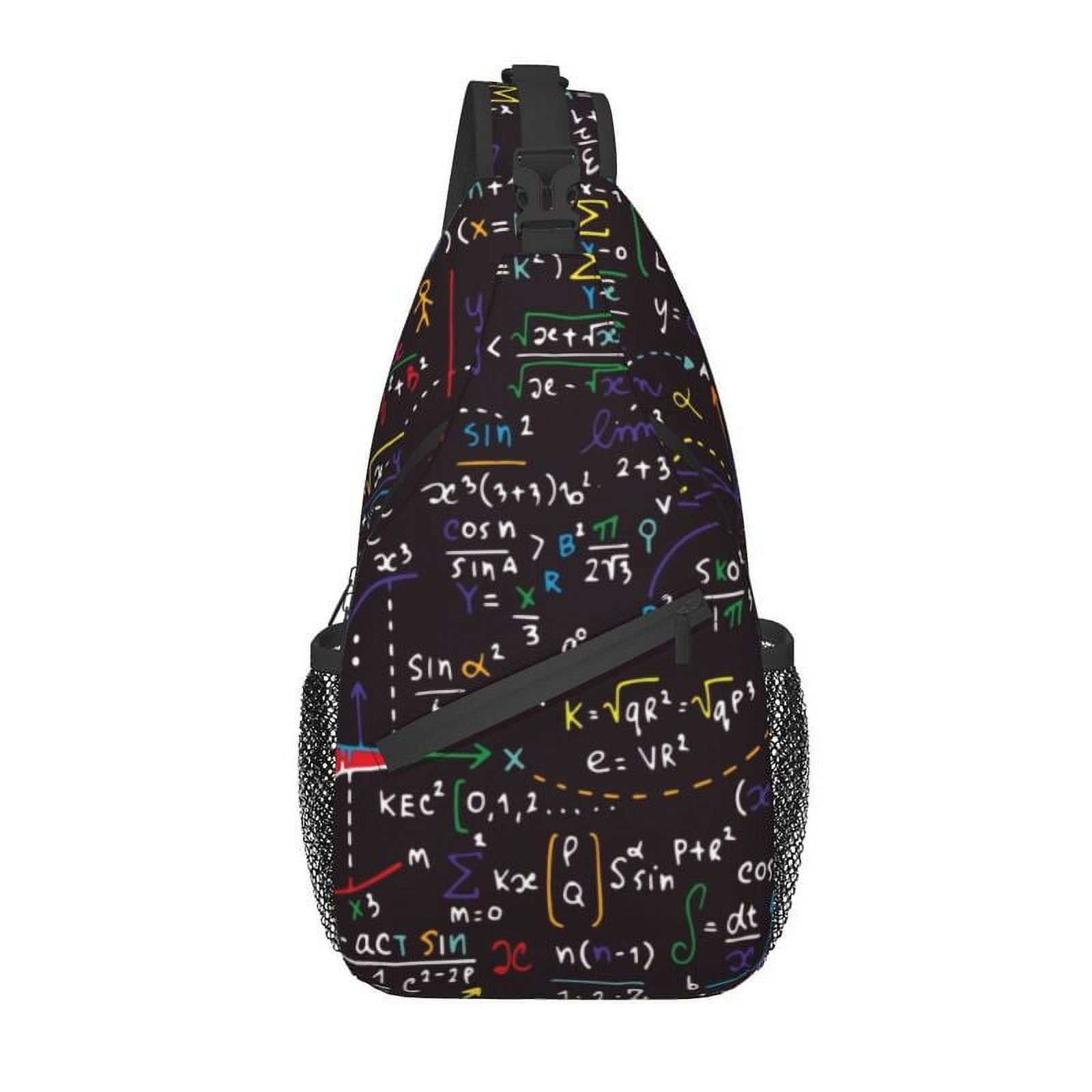 Amazing World Of Mathematics Sling Bags for Men Cool Math Teacher Shoulder Chest Crossbody ...