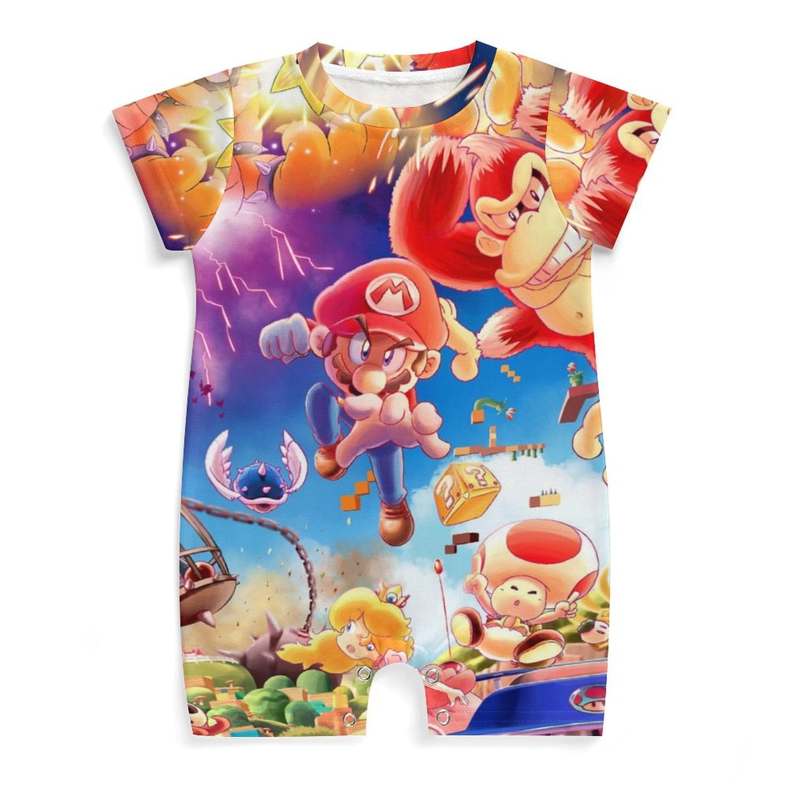 Amazing World Super Mario Bros Movie Baby One-Piece Rompers Short ...