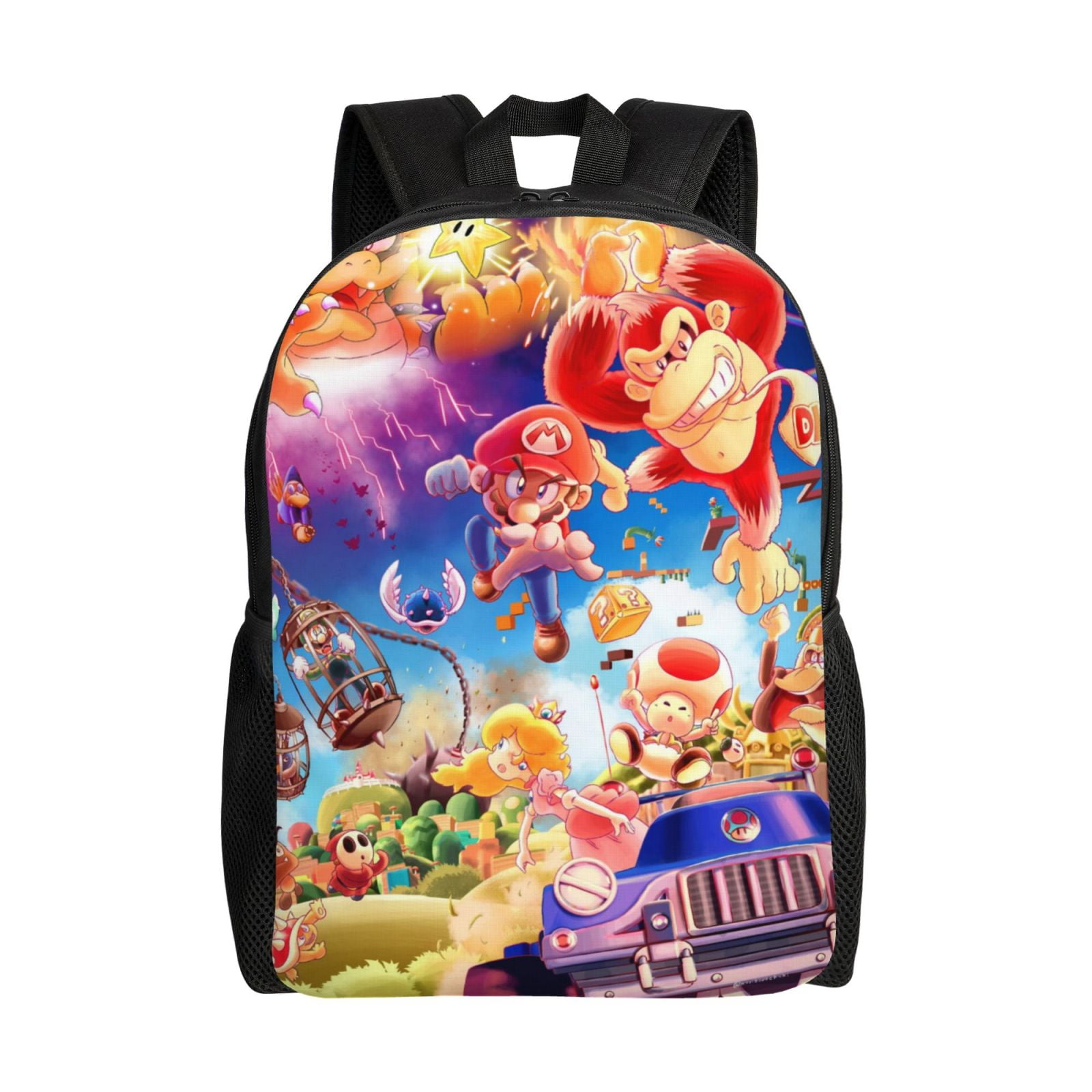 Amazing World Super Mario Bros Movie Backpack Laptop School Bag Student ...