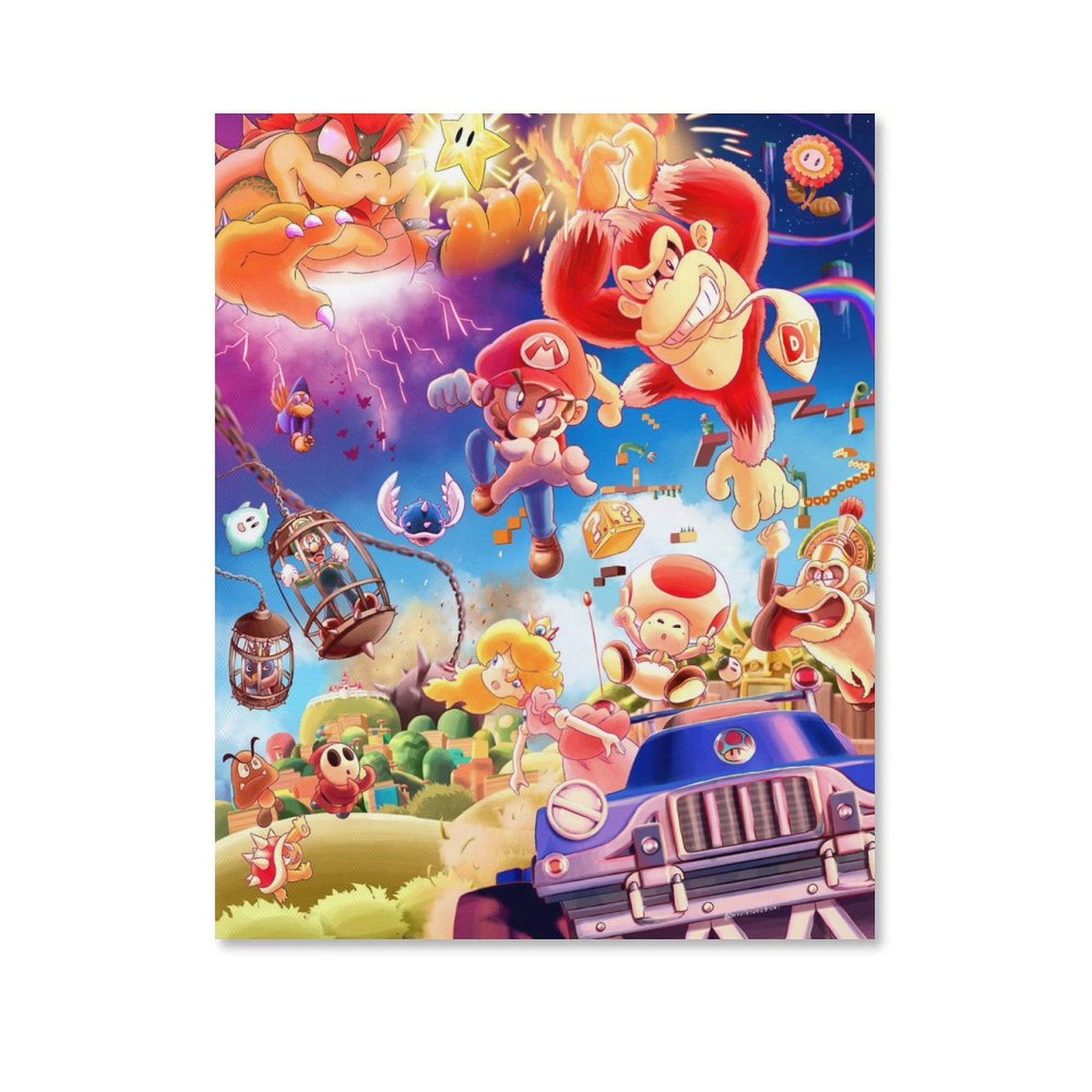Amazing World Super Mario Bros Movie Decorative Painting Canvas Wall ...