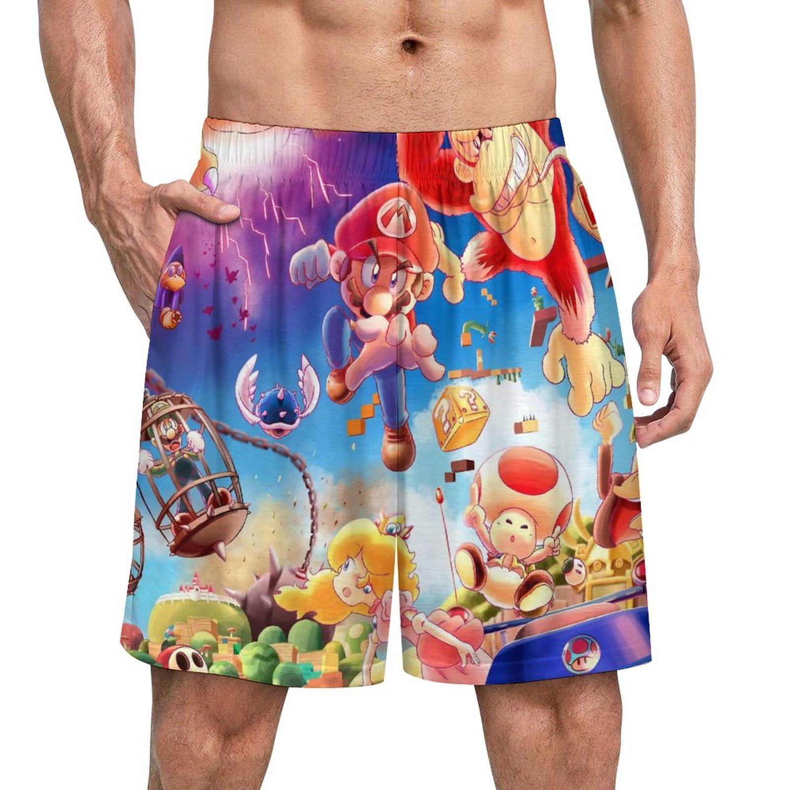 Amazing World Super Mario Bros Movie Pajama Pants For Men Lounge Shorts ...