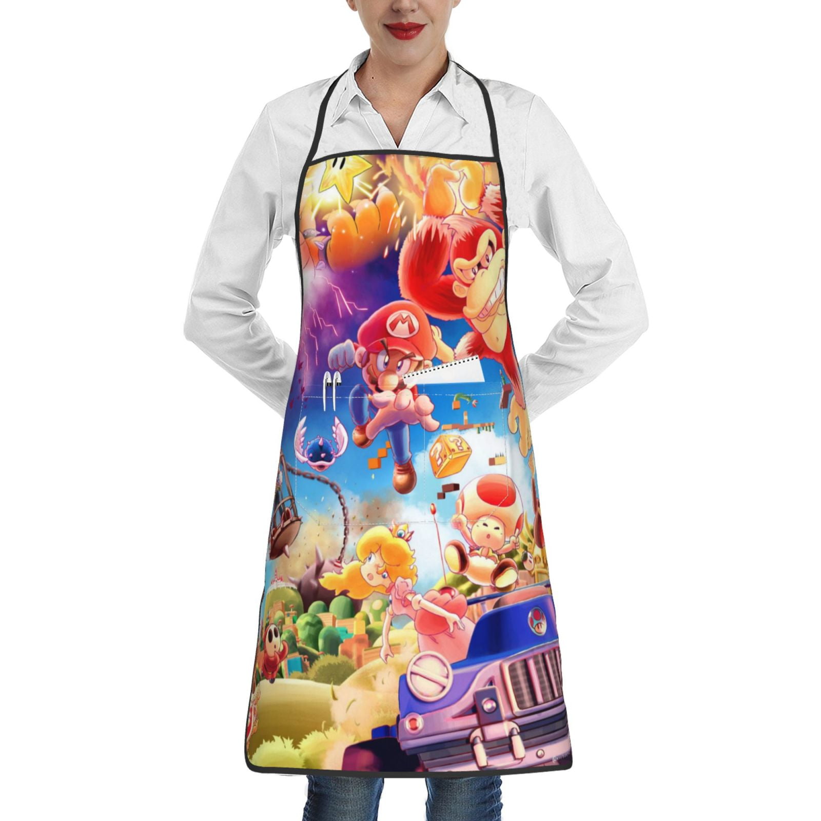 Amazing World Super Mario Bros Movie Waterproof Apron Home Decor ...