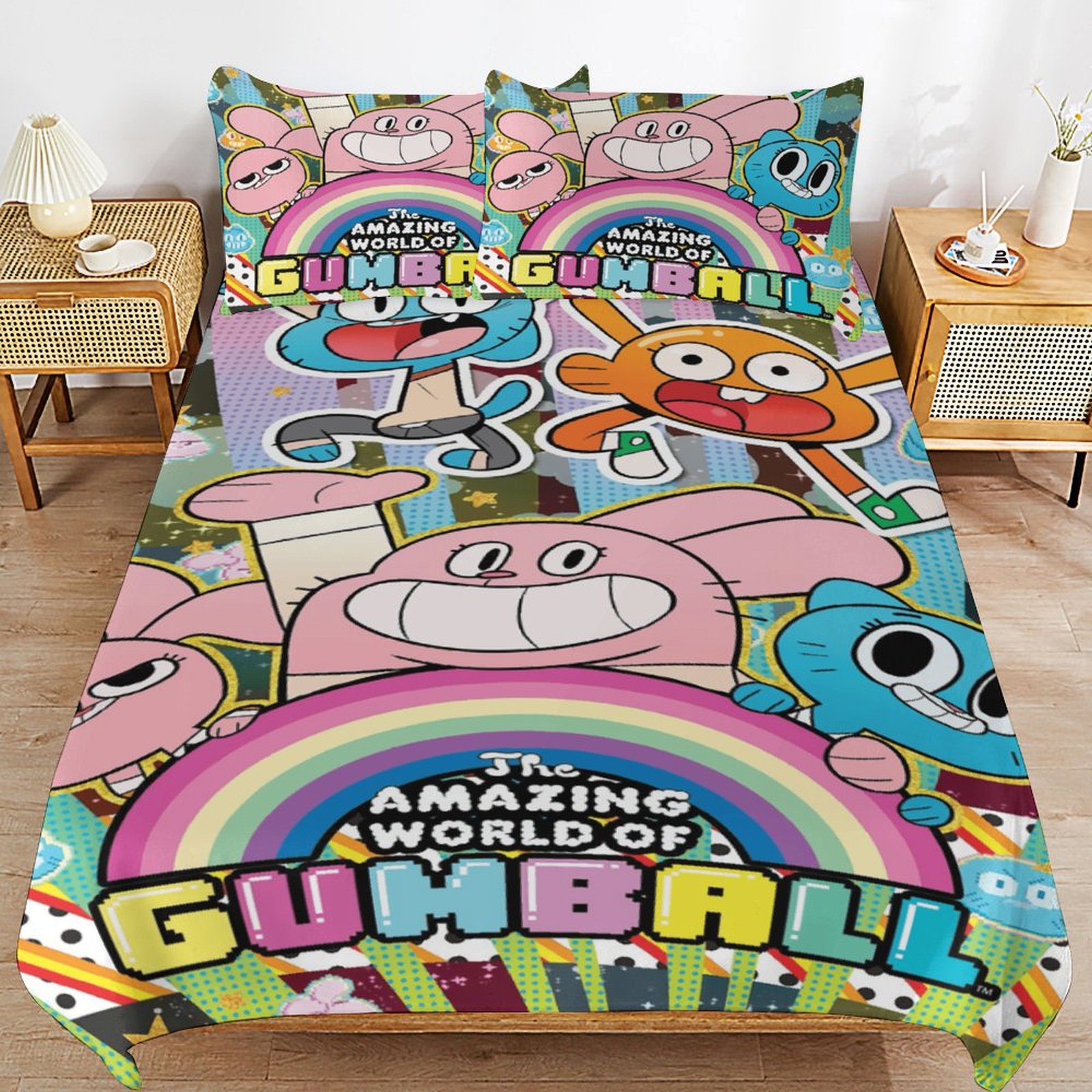 Amazing World of Gumball 3-Piece Bedding Set Soft Warm And Comfortable ...