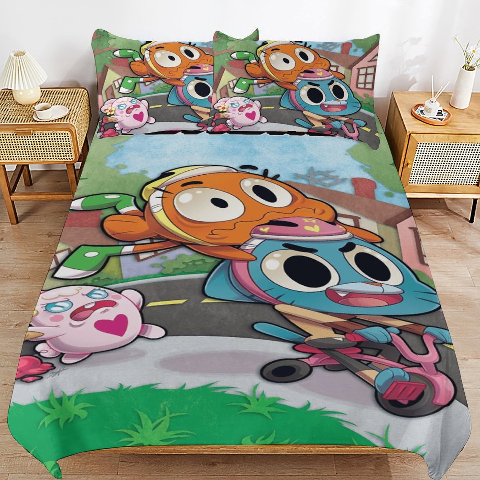 Amazing World of Gumball 3-Piece Bedding Set Soft Warm And Comfortable ...