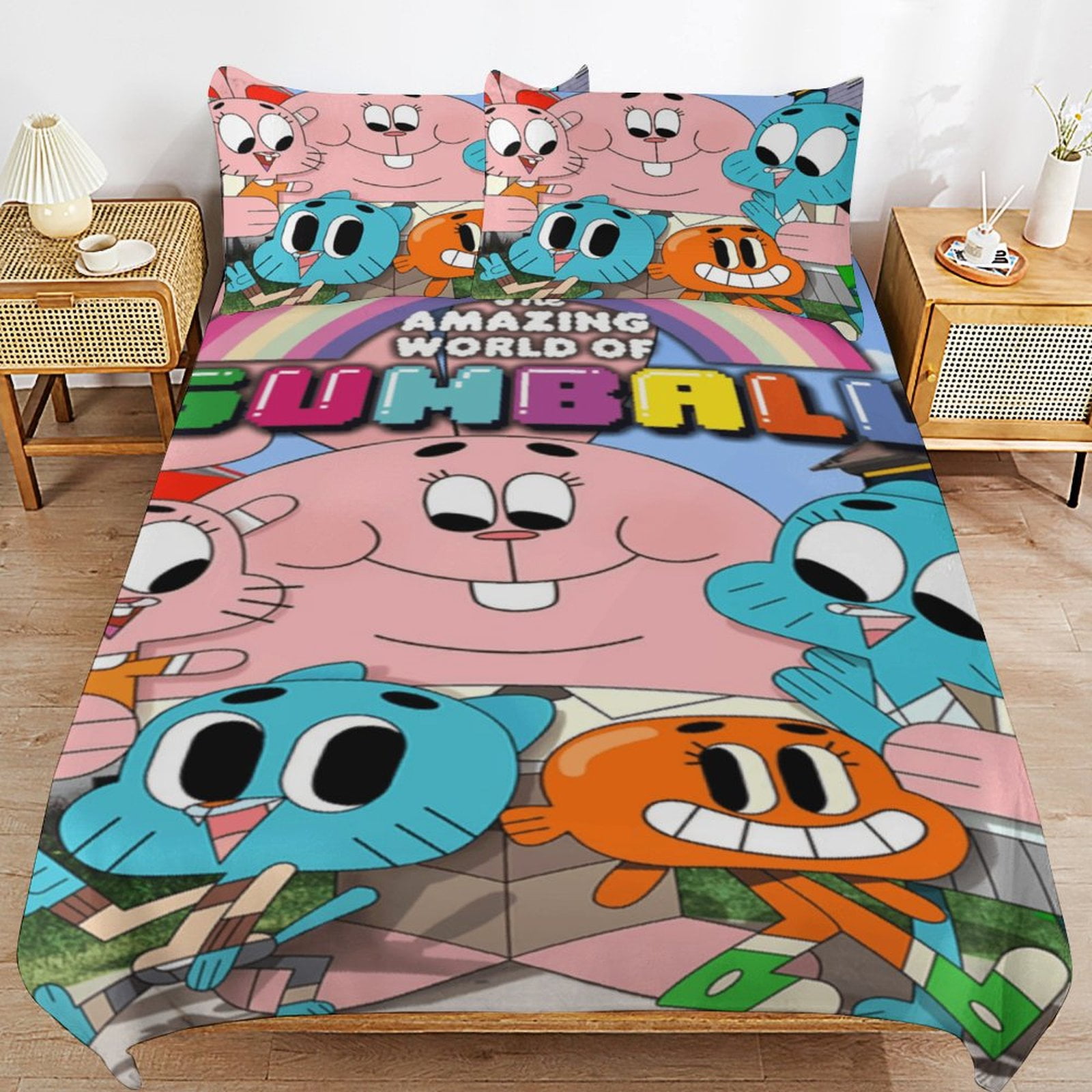 Amazing World of Gumball 3-Piece Bedding Set Soft Warm And Comfortable ...