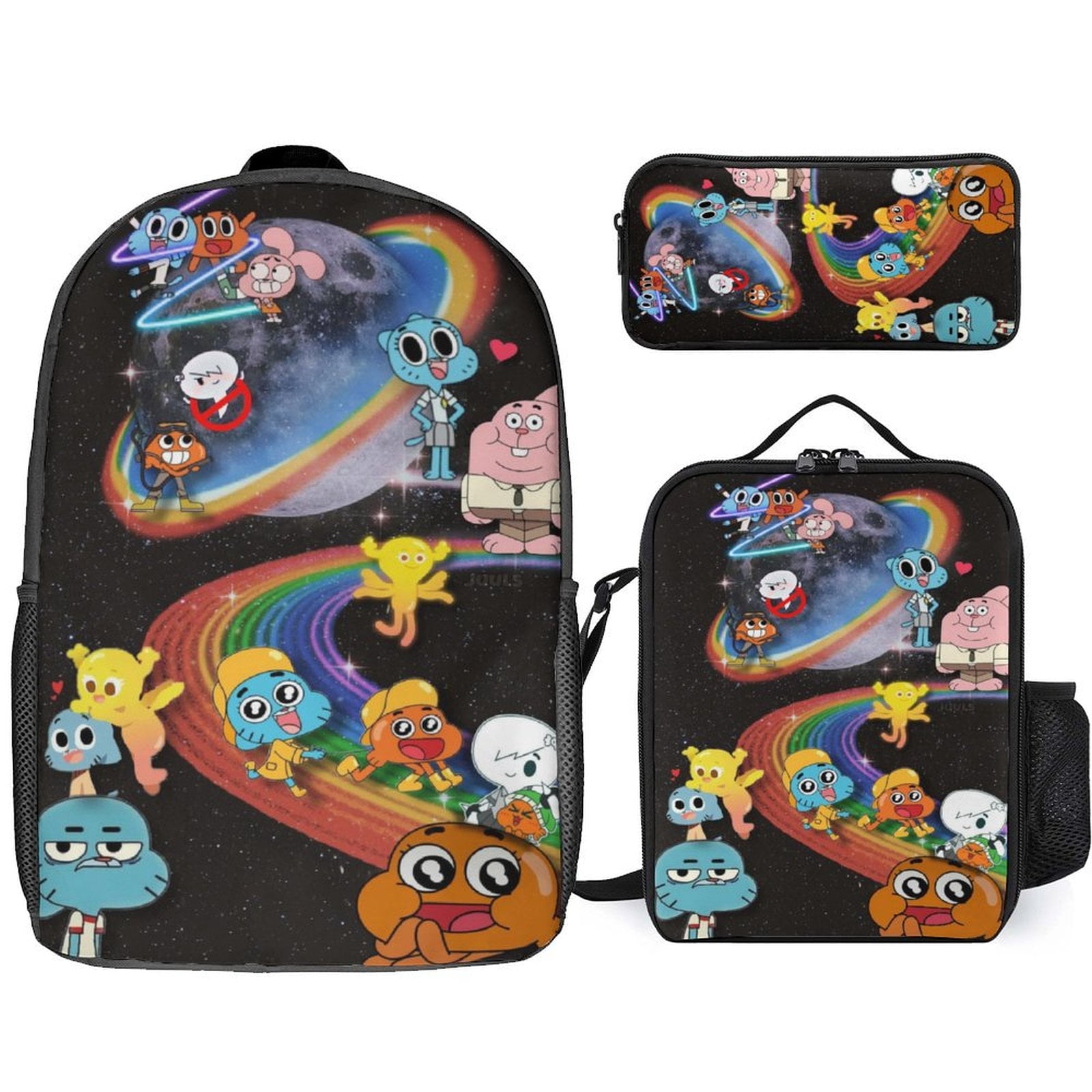 Amazing World of Gumball 3Pcs Backpack Sets Bookbag with Lunch Bag And ...