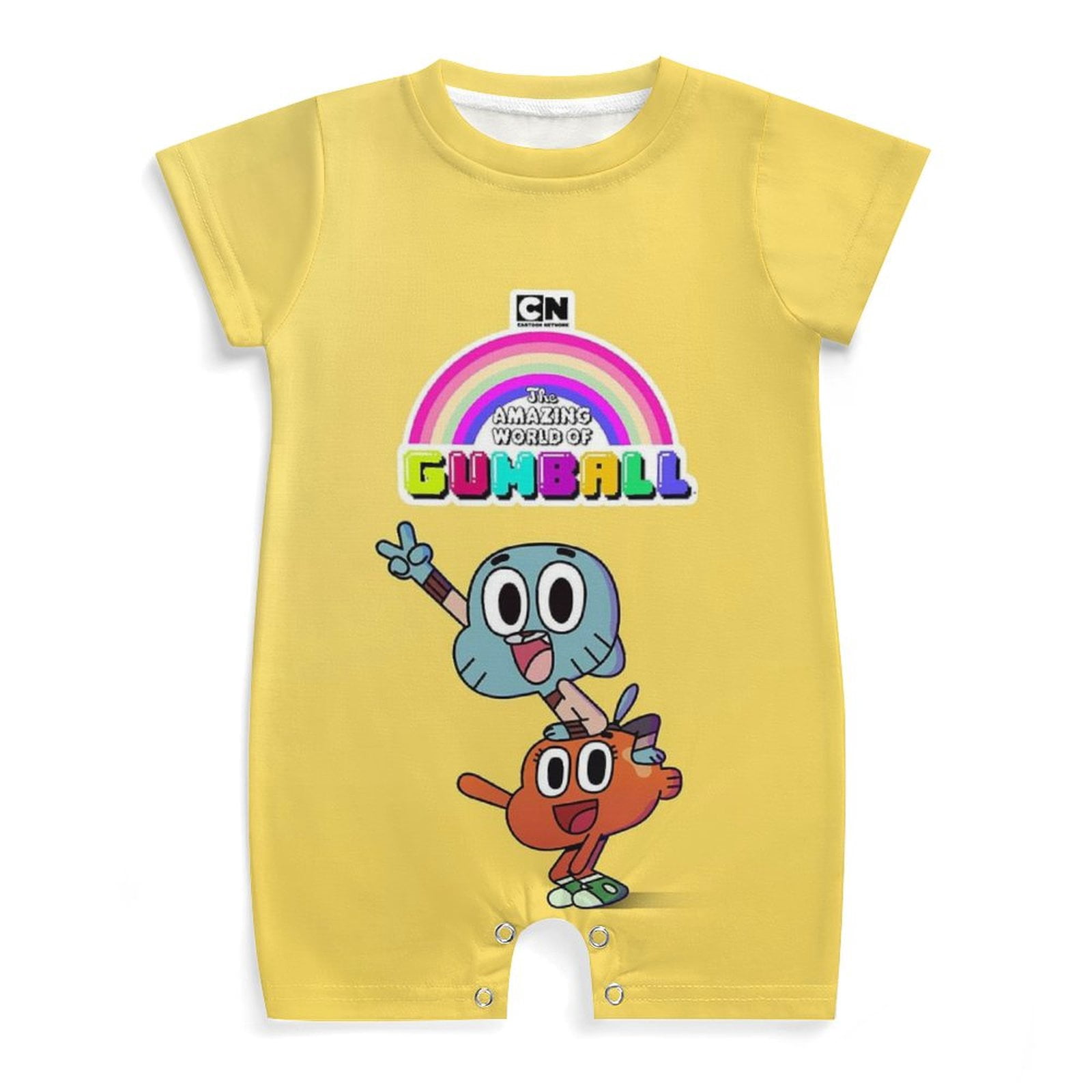 Amazing World of Gumball Baby Boy Girl Short Sleeve Romper Clothing Set ...