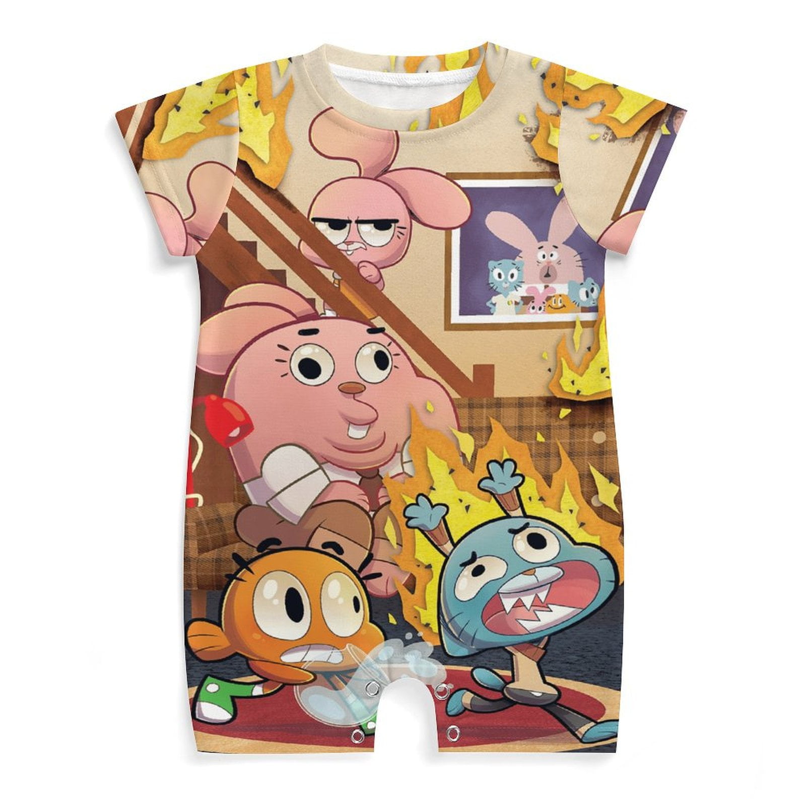 Amazing World of Gumball Baby Boy Girl Short Sleeve Romper Clothing Set ...