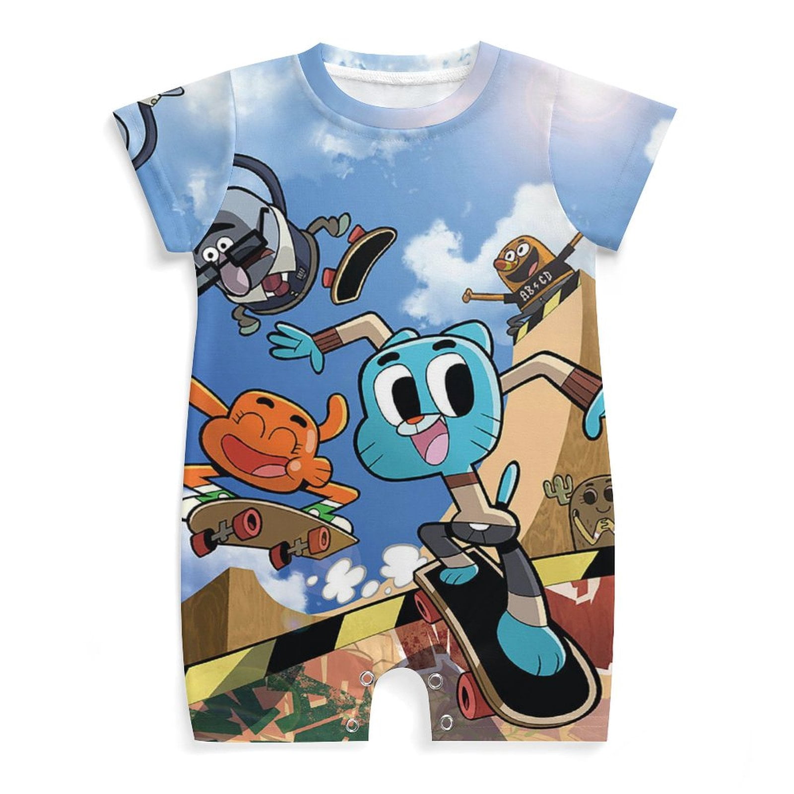 Amazing World of Gumball Baby Boy Girl Short Sleeve Romper Clothing Set ...