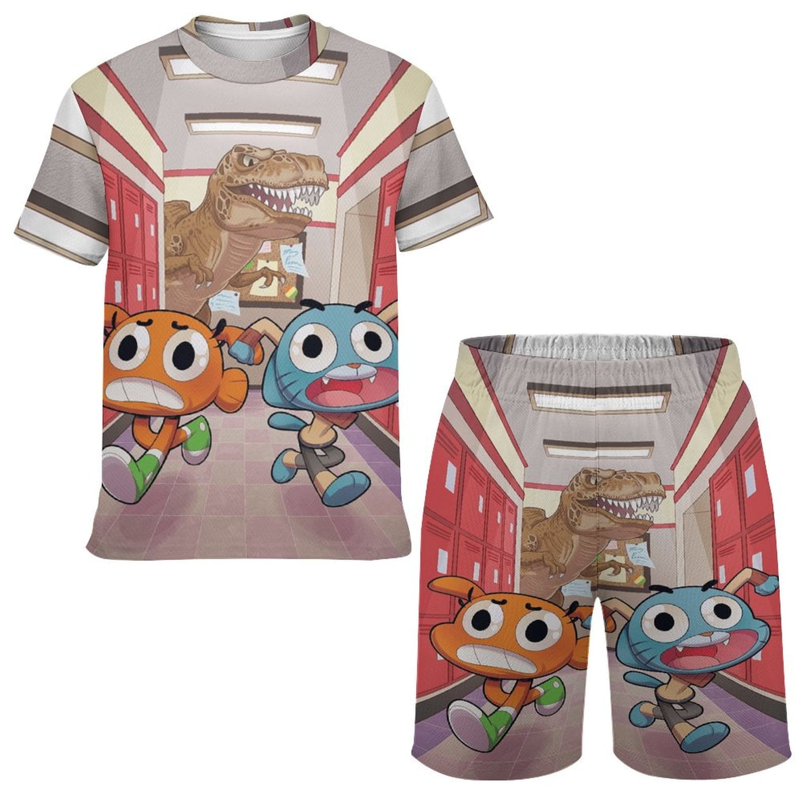 Amazing World of Gumball Boys Girls Short Sleeve Mesh T-Shirt And ...