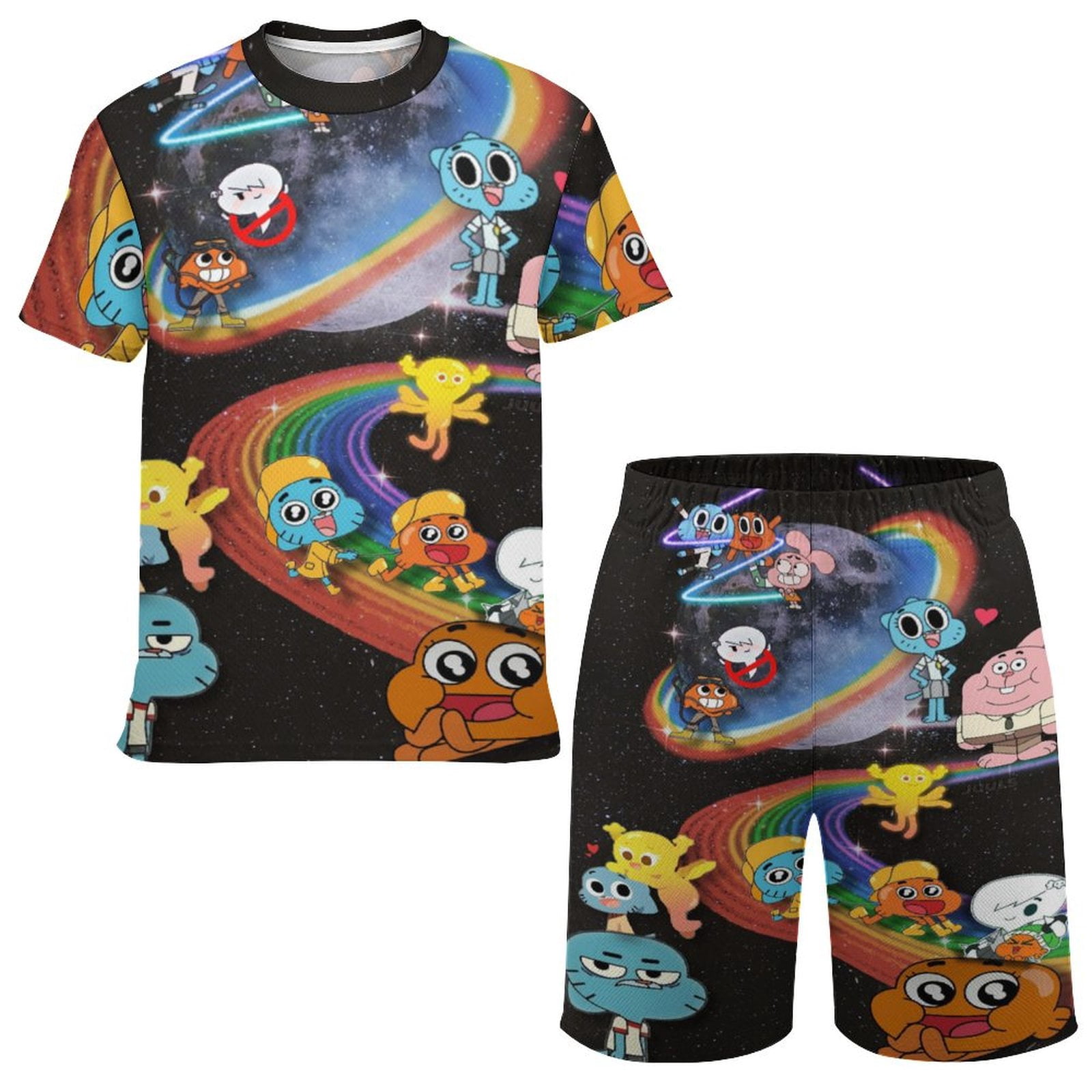 Amazing World of Gumball Boys Girls Short Sleeve Mesh T-Shirt And ...