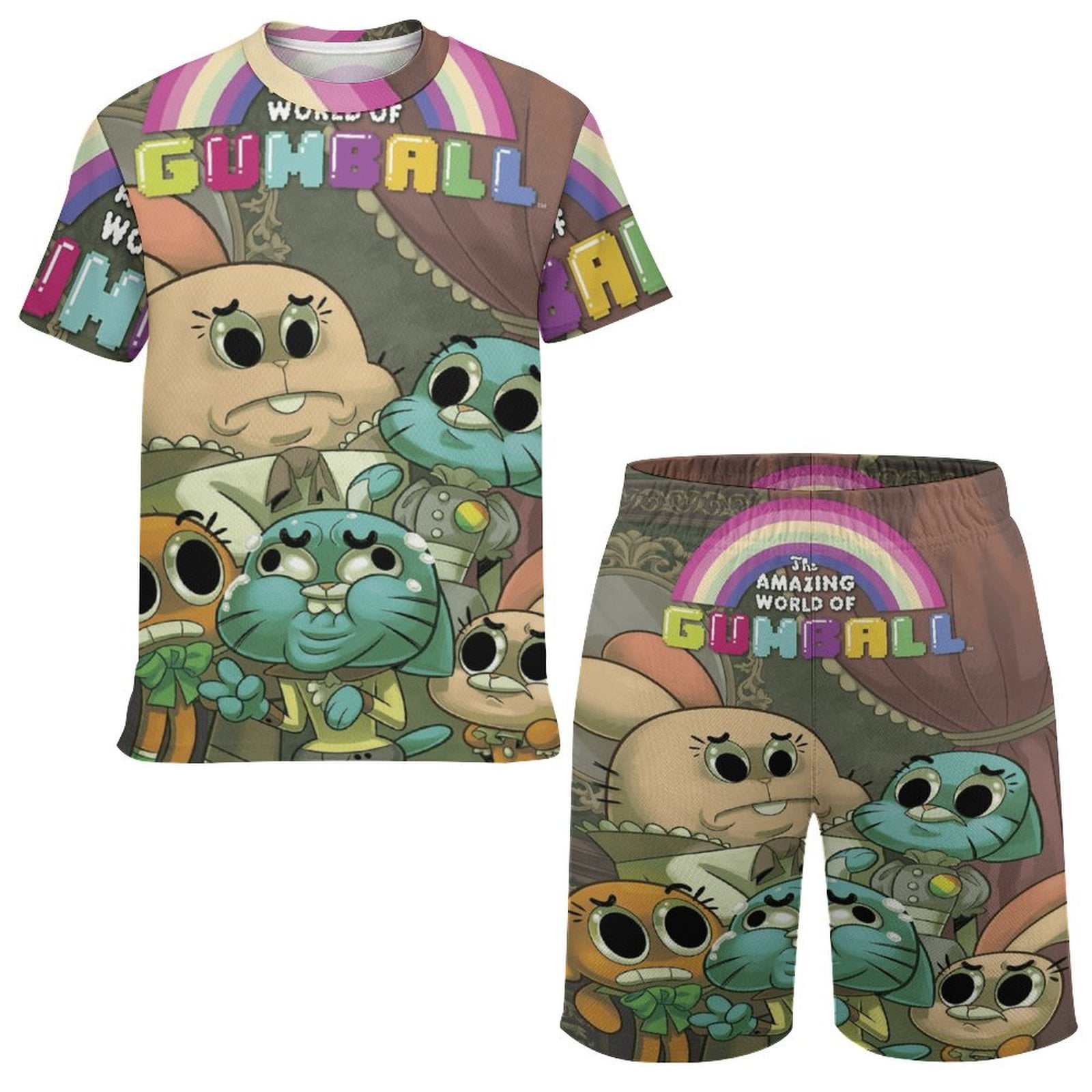 Amazing World of Gumball Boys Girls Short Sleeve Mesh T-Shirt And ...