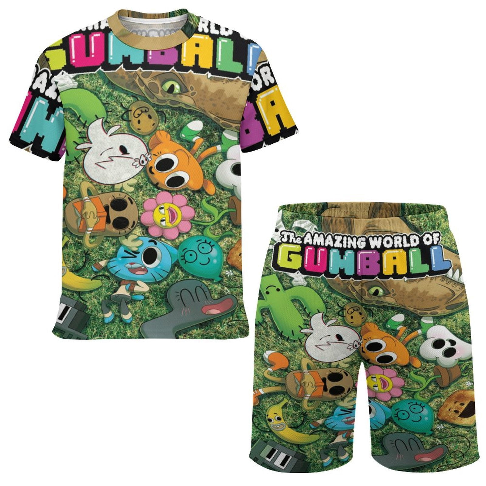 Amazing World of Gumball Boys Girls Short Sleeve Mesh T-Shirt And ...