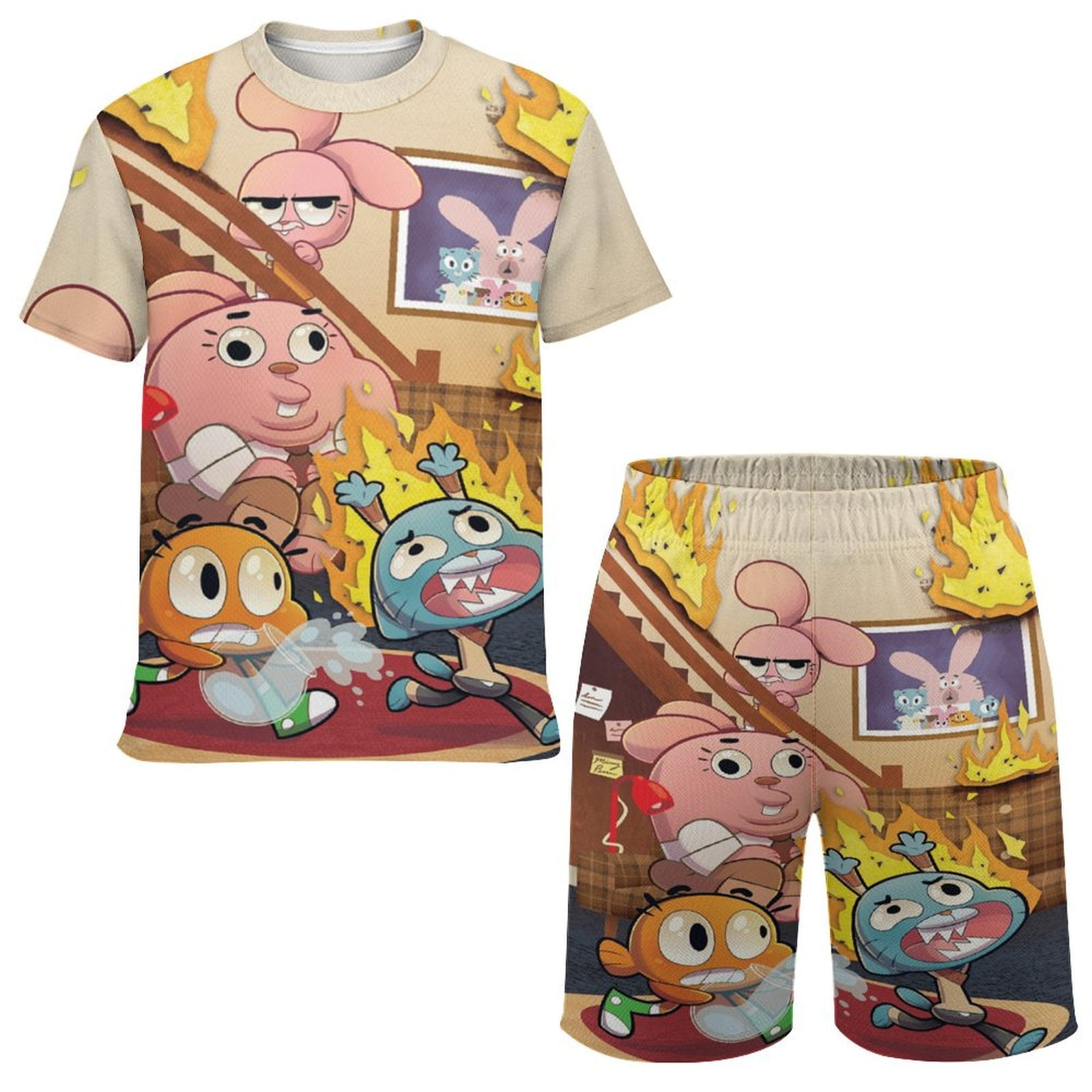 Amazing World of Gumball Boys Girls Short Sleeve Mesh T-Shirt And ...
