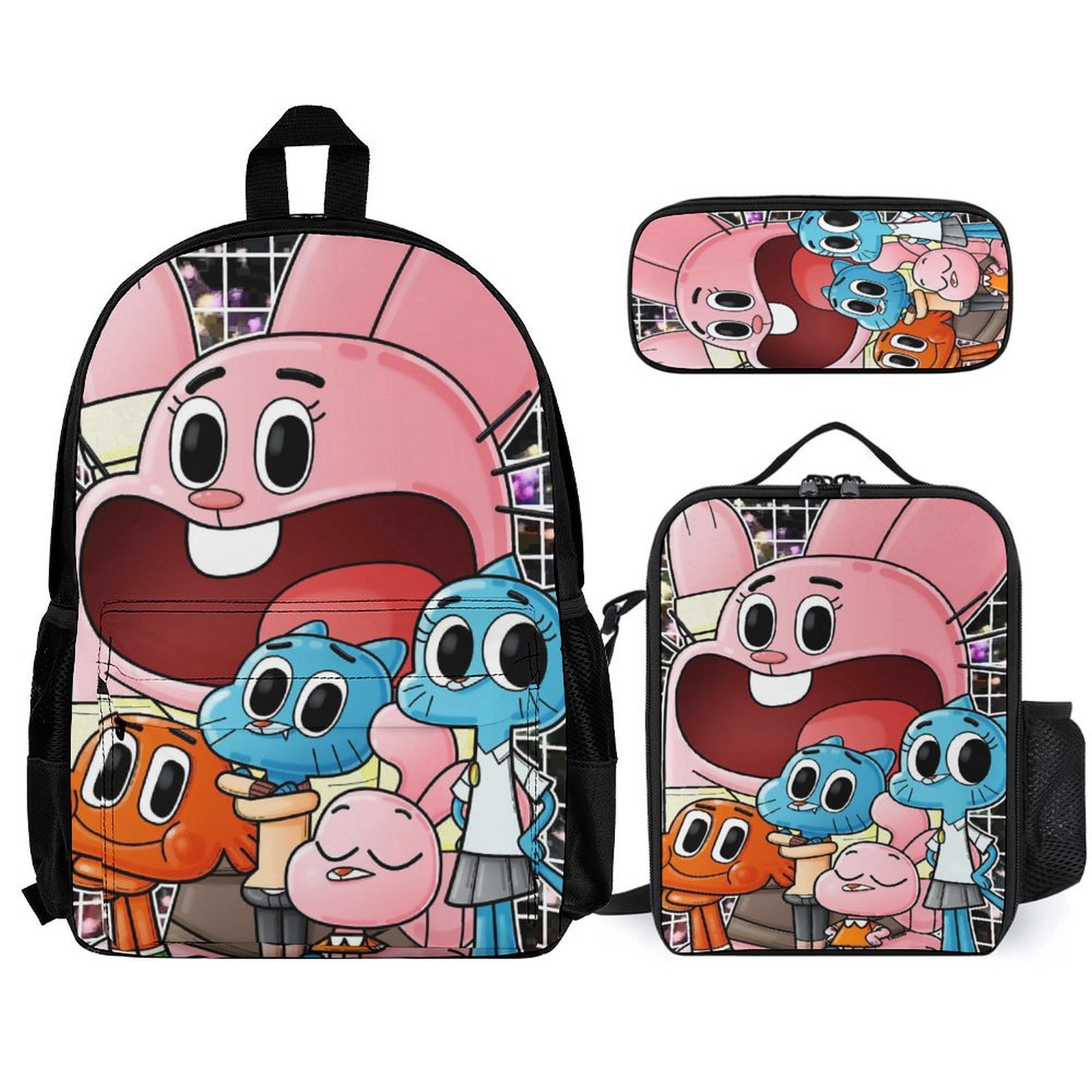 Amazing World of Gumball Casual Backpack 3 Piece Set Lightweight Laptop ...
