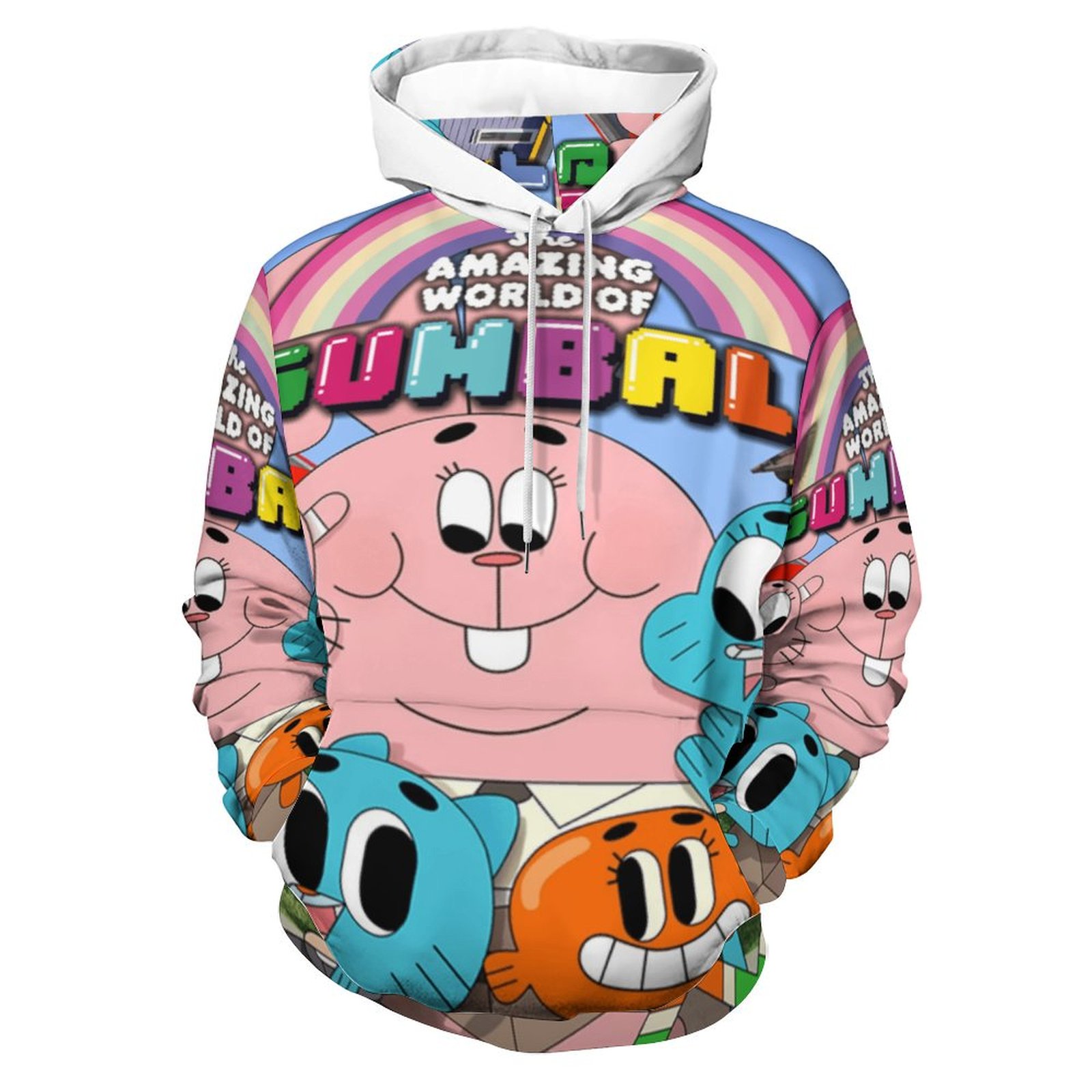 Amazing World of Gumball Hoodie 3D Print Pullover Hooded Long Sleeve ...