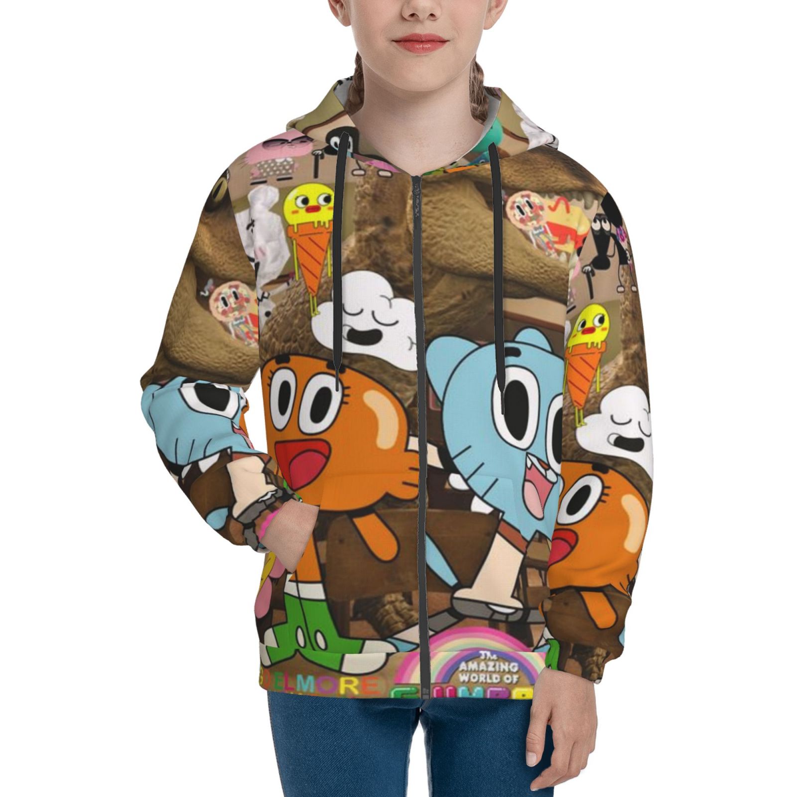 Amazing World of Gumball Hoodie 3D Print Pullover Hooded Long Sleeve ...