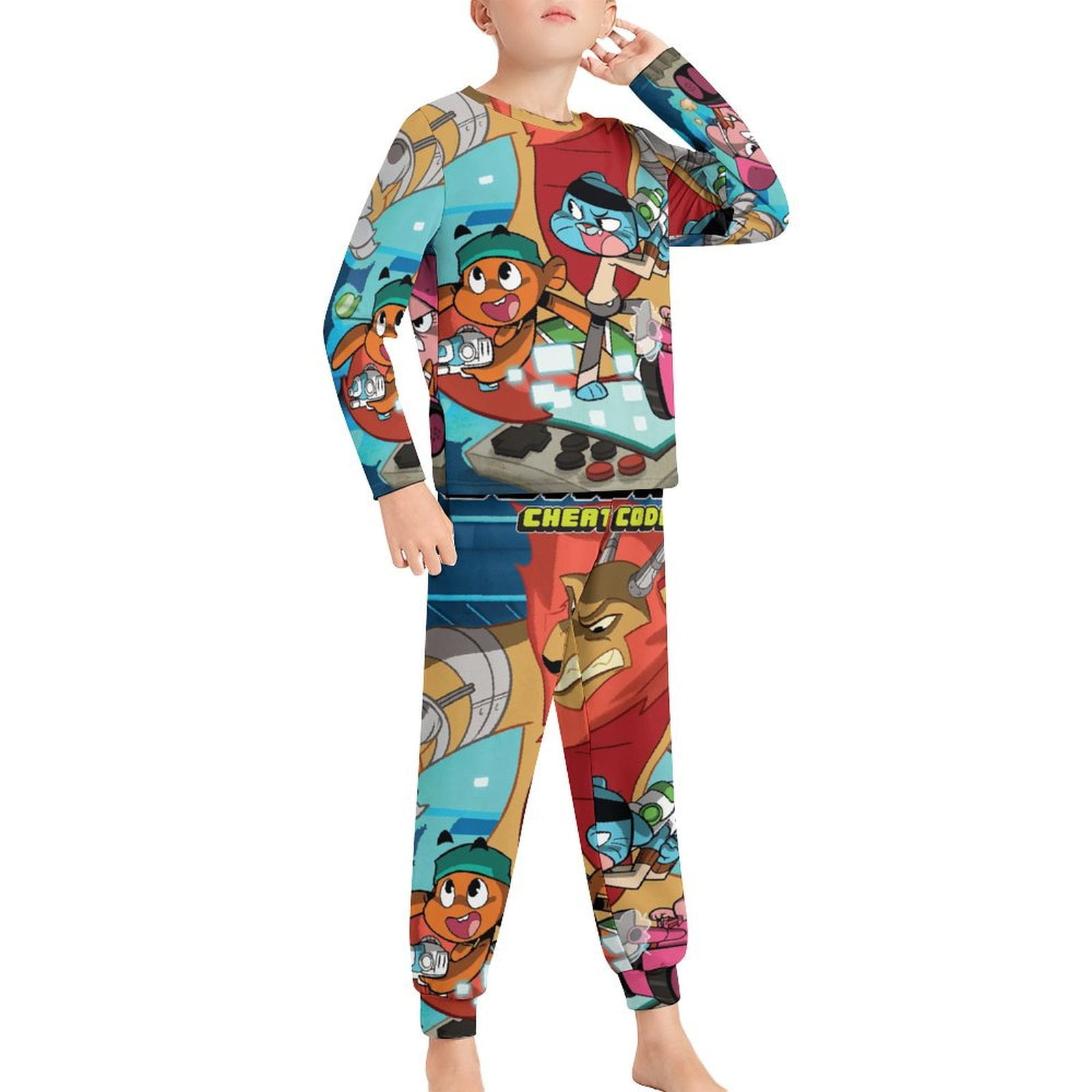 Amazing World of Gumball Kids Pajamas Set Boys Girls Long Sleeve 2 ...