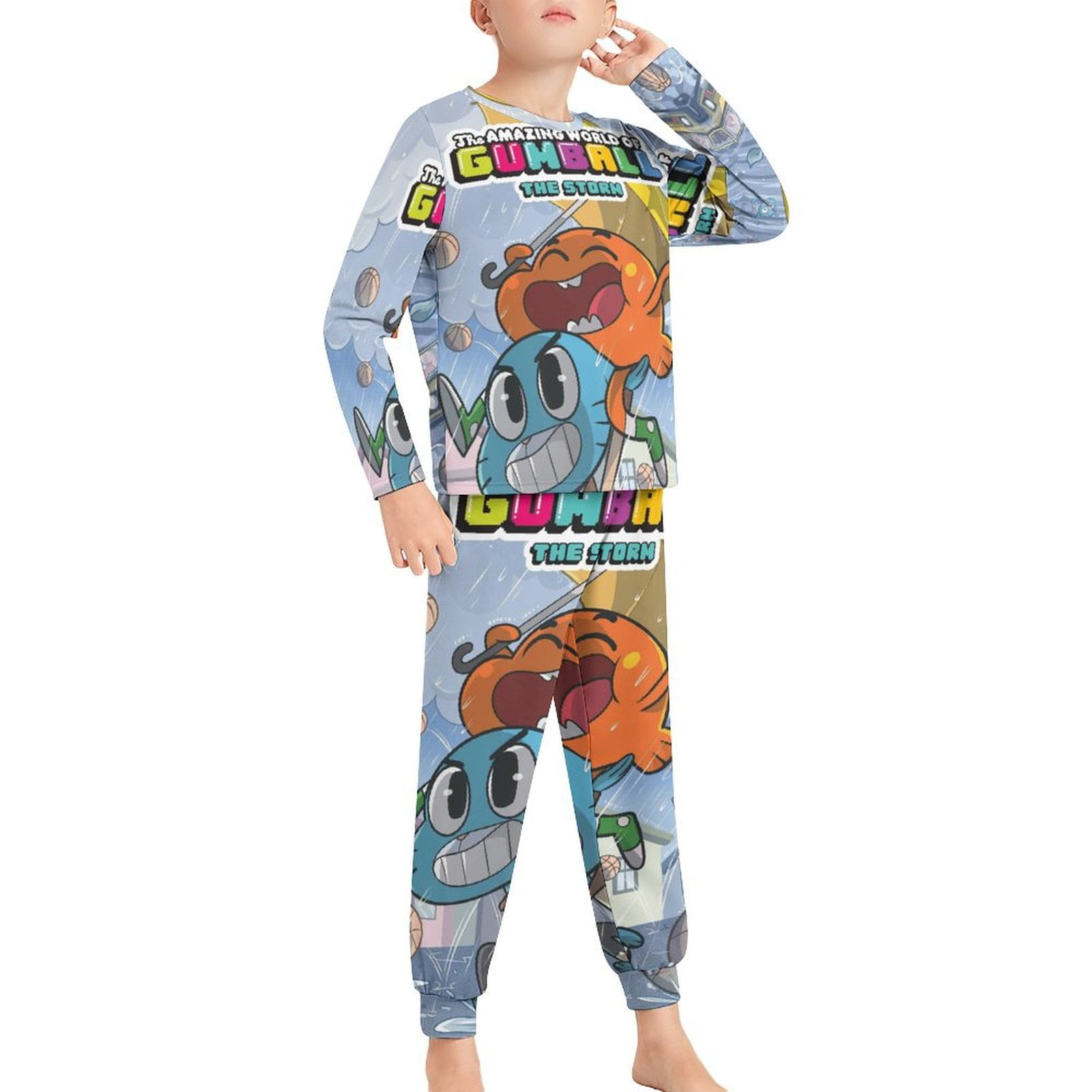 Amazing World of Gumball Kids Pajamas Set Boys Girls Long Sleeve 2 ...