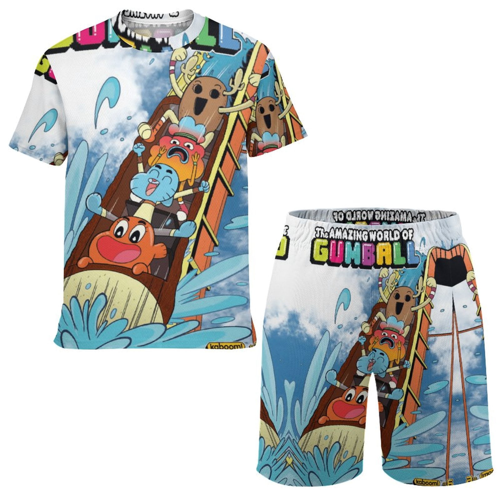 Amazing World of Gumball Kids Short Sleeve Mesh T-Shirt And Shorts ...