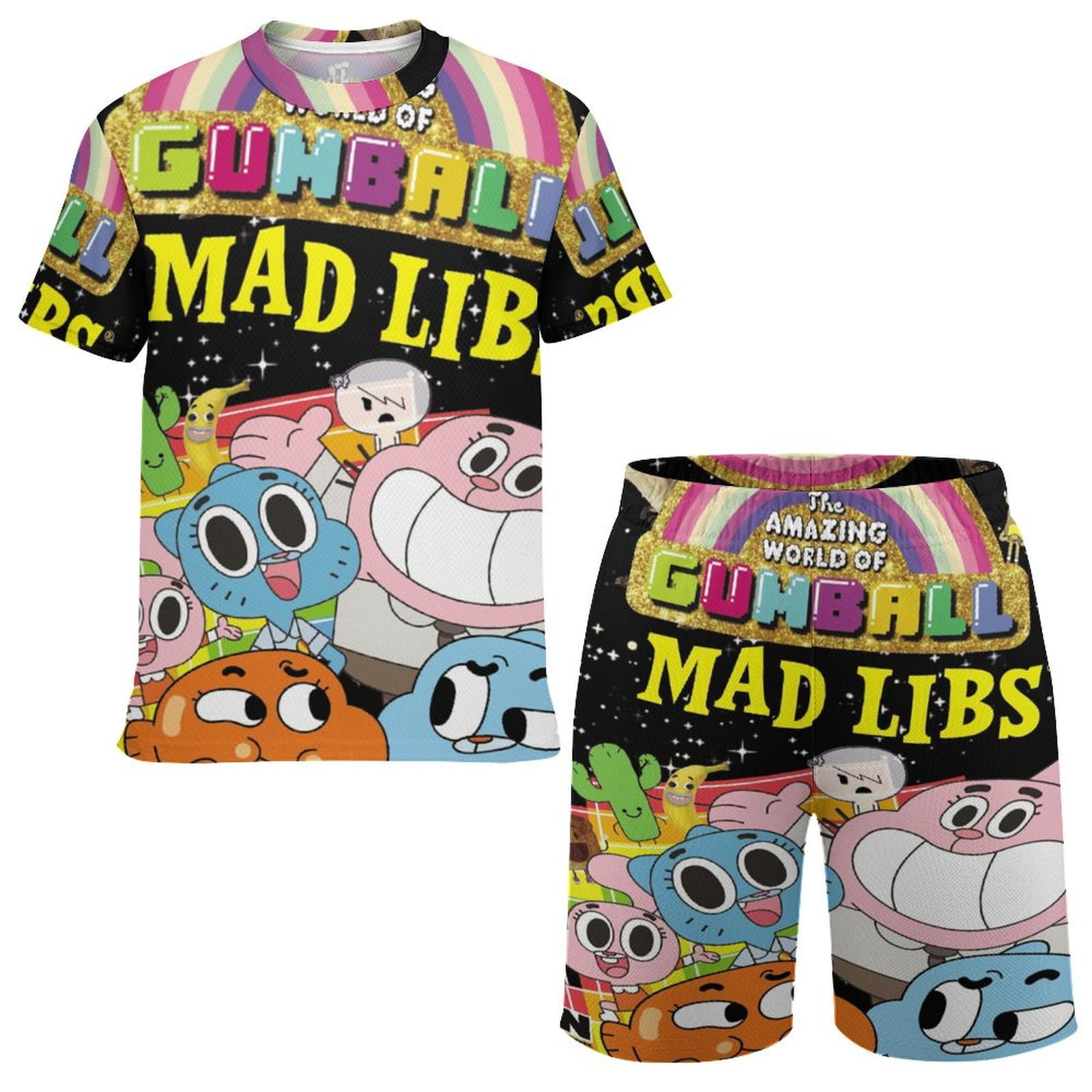 Amazing World of Gumball Kids Short Sleeve T-Shirt And Mesh Shorts ...