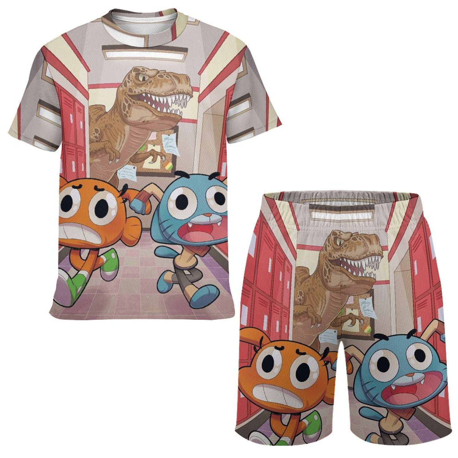 Amazing World of Gumball Kids Short Sleeve T-Shirt And Mesh Shorts ...