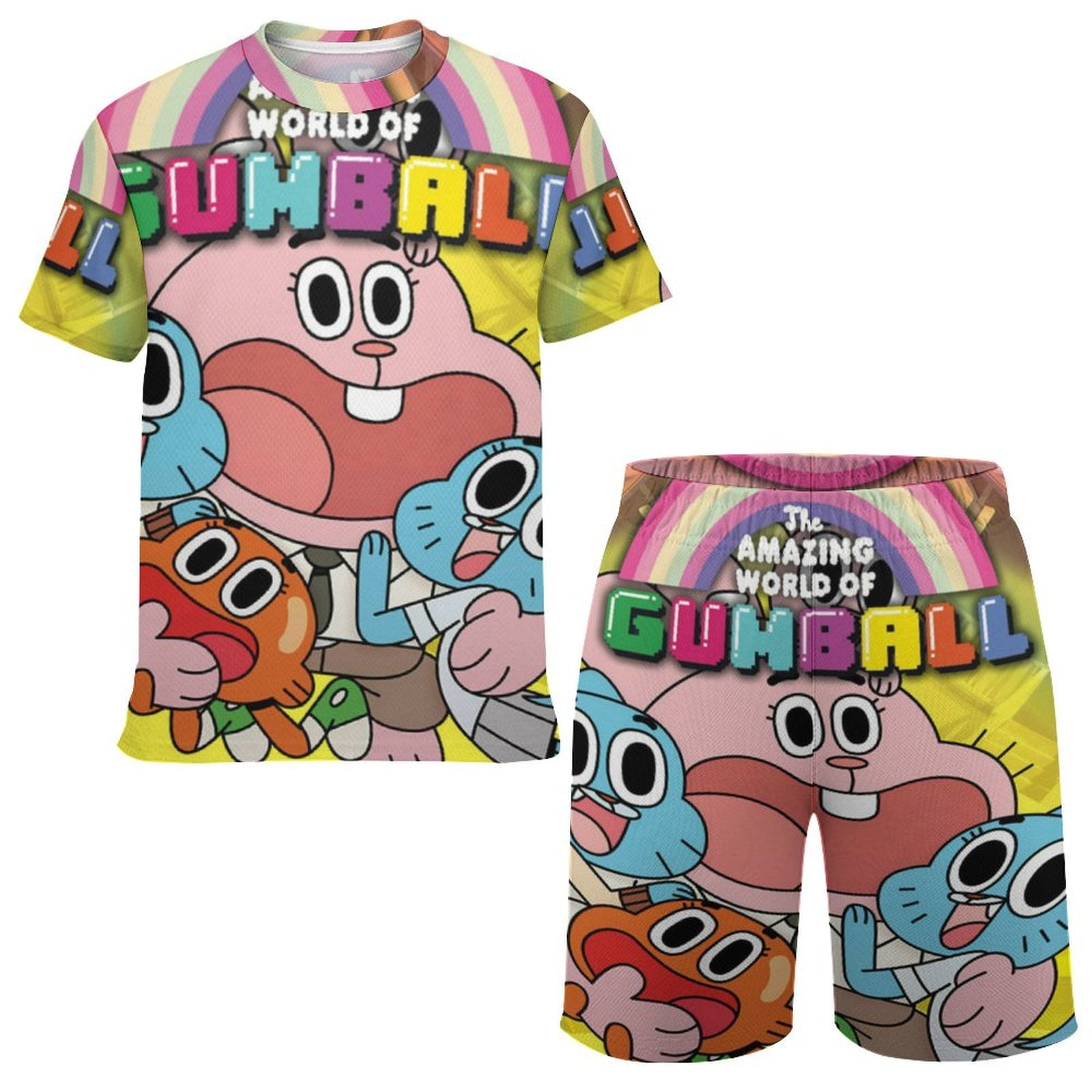 Amazing World of Gumball Kids Short Sleeve T-Shirt And Mesh Shorts ...
