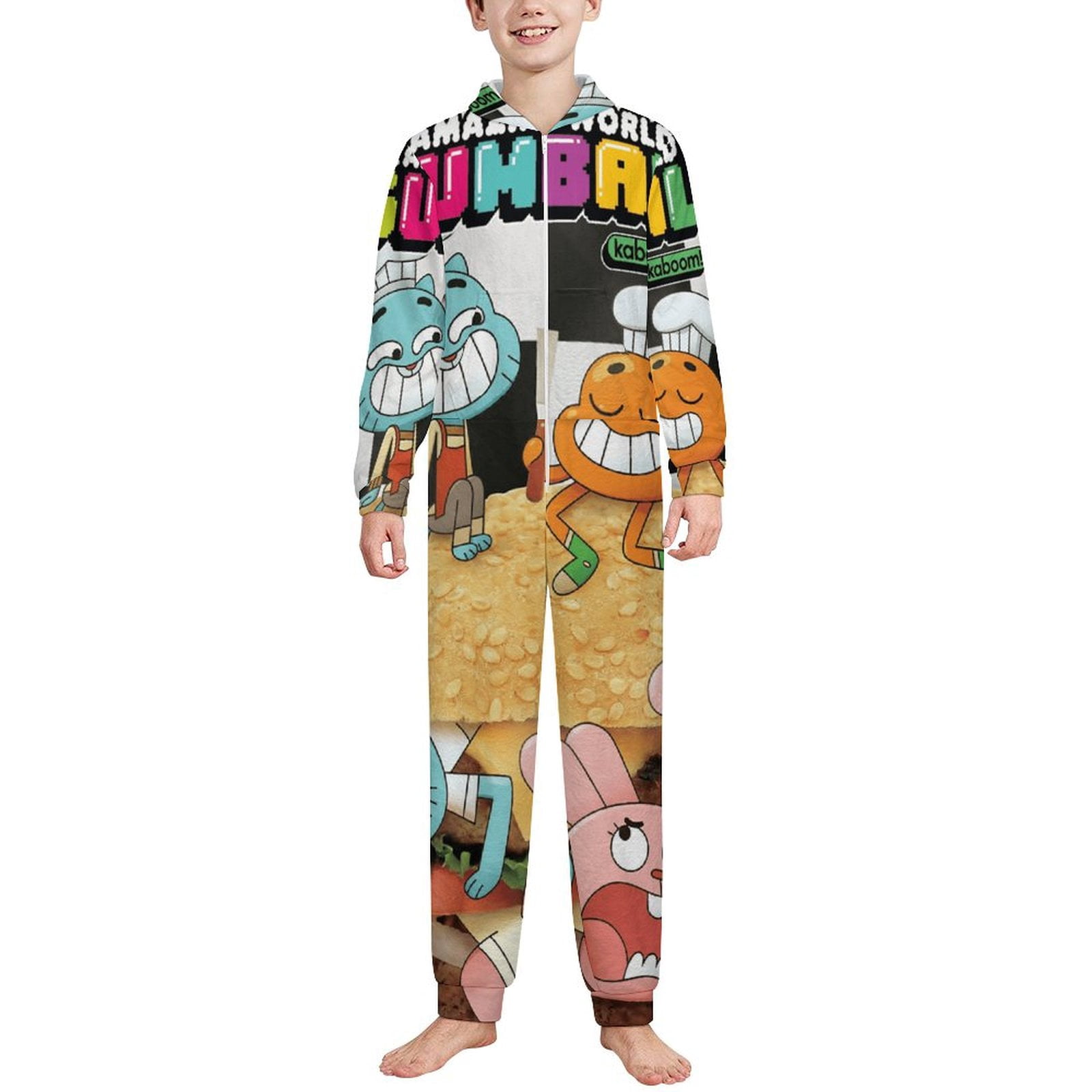 Amazing World of Gumball Kids Union Suit One Piece Pajama Onesie ...