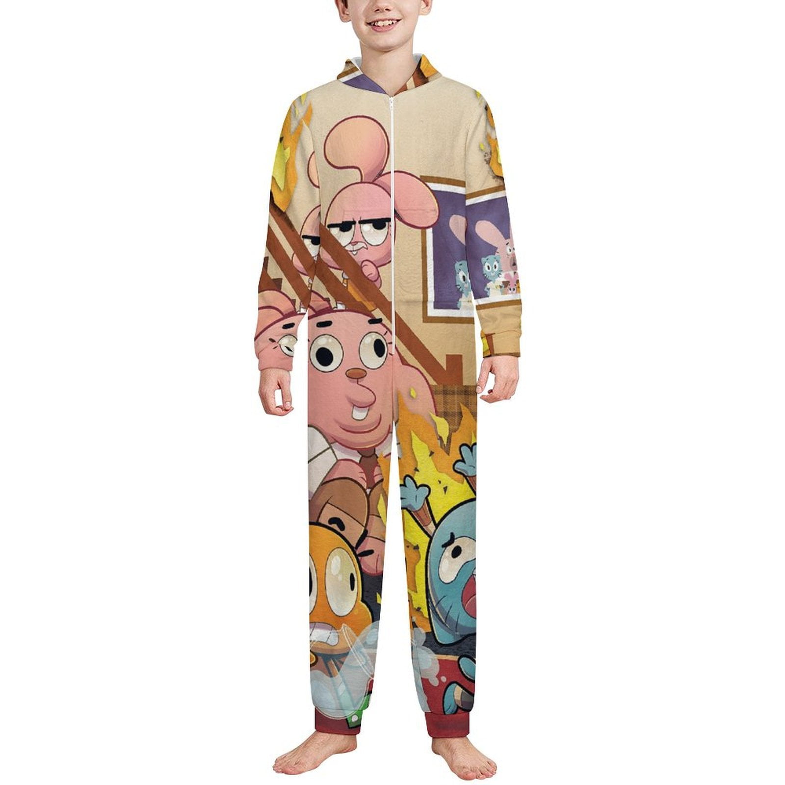 Amazing World of Gumball Kids Union Suit One Piece Pajama Onesie ...
