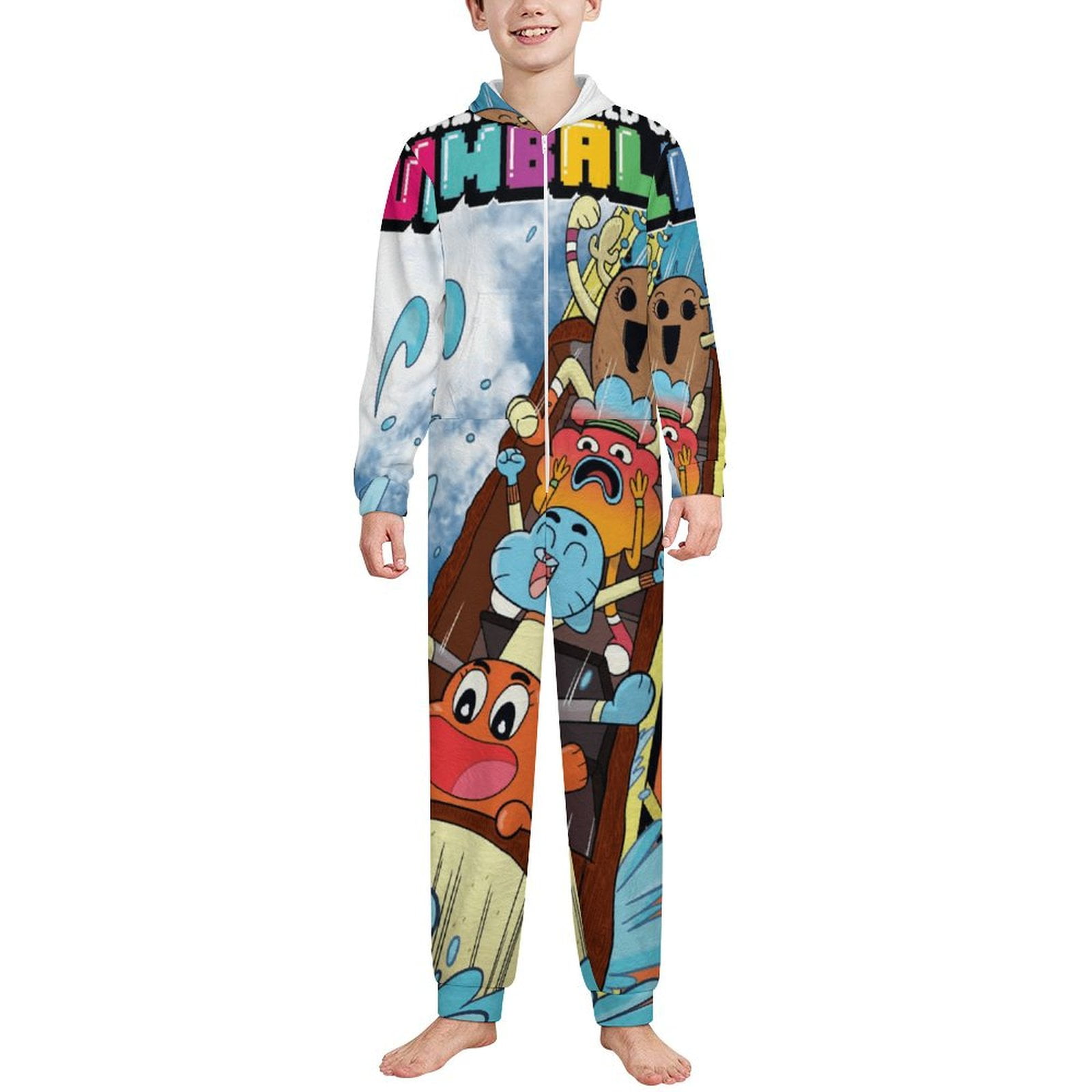 Amazing World of Gumball Kids Union Suit One Piece Pajama Onesie ...
