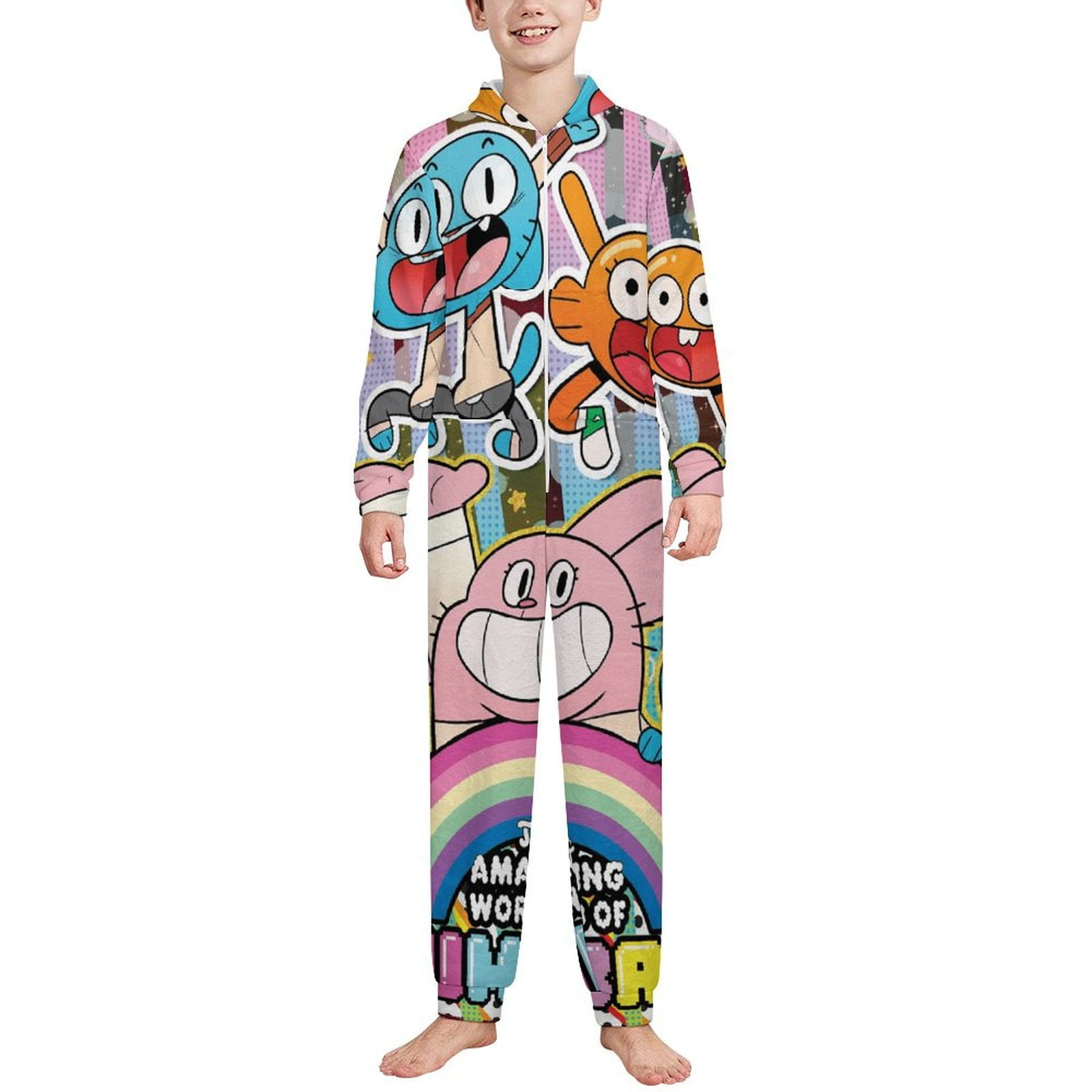 Amazing World of Gumball Kids Union Suit One Piece Pajama Onesie ...