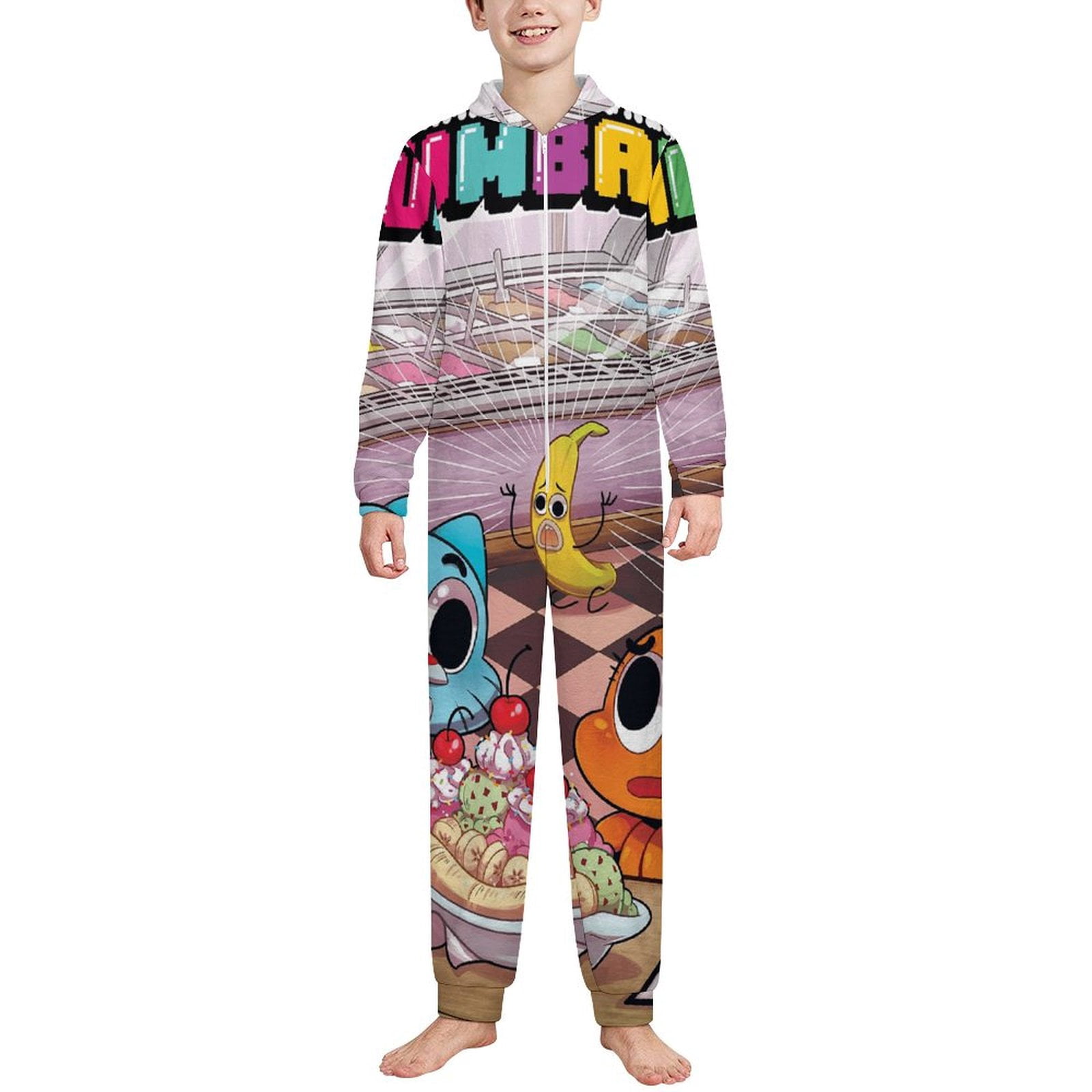 Amazing World of Gumball Kids Union Suit One Piece Pajama Onesie ...