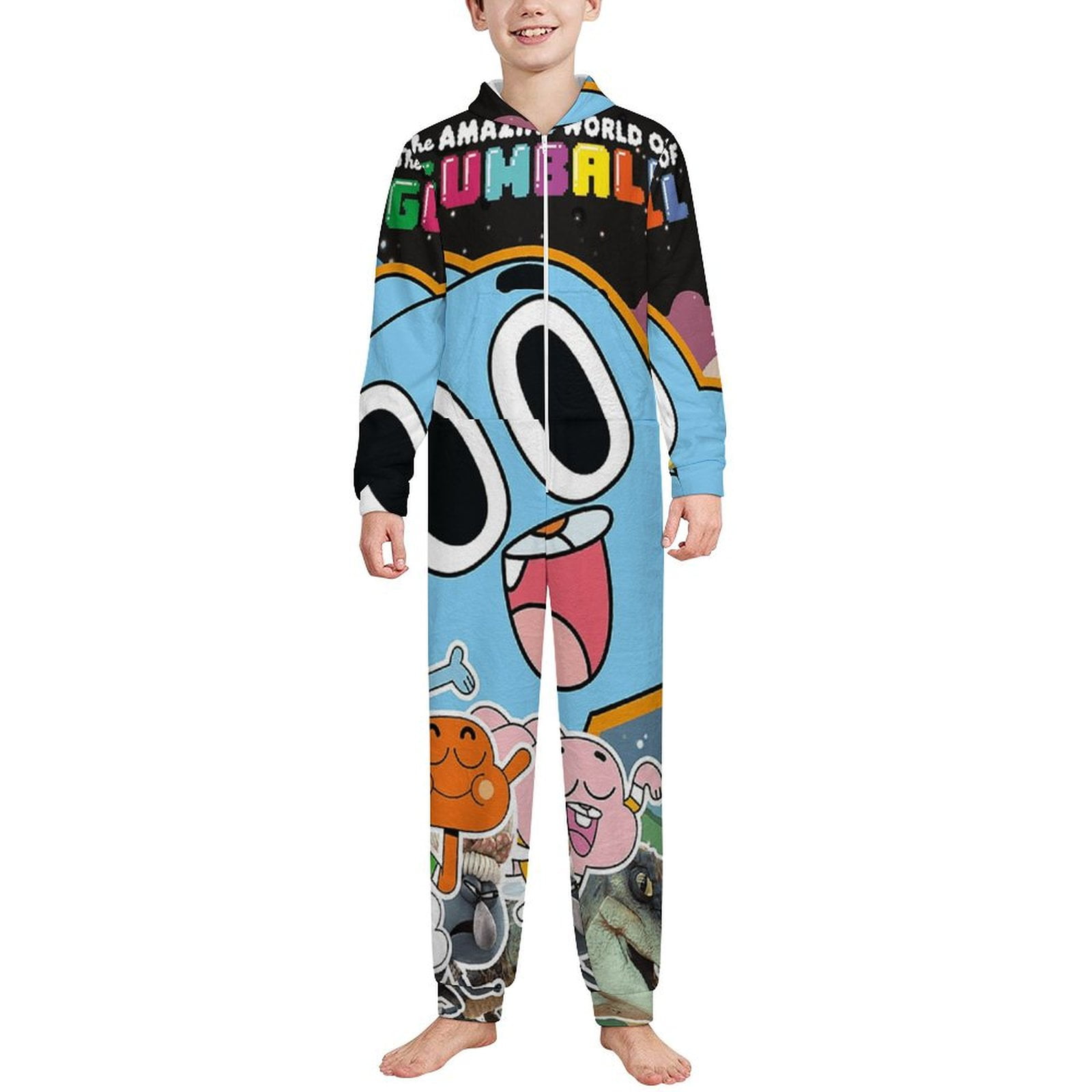 Amazing World of Gumball Kids Union Suit One Piece Pajama Onesie ...