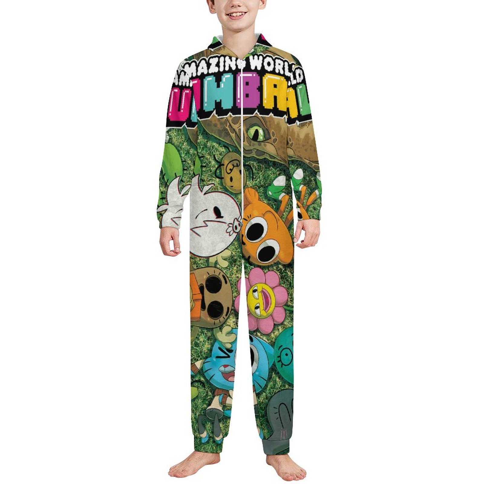 Amazing World of Gumball Kids Union Suit One Piece Pajama Onesie ...