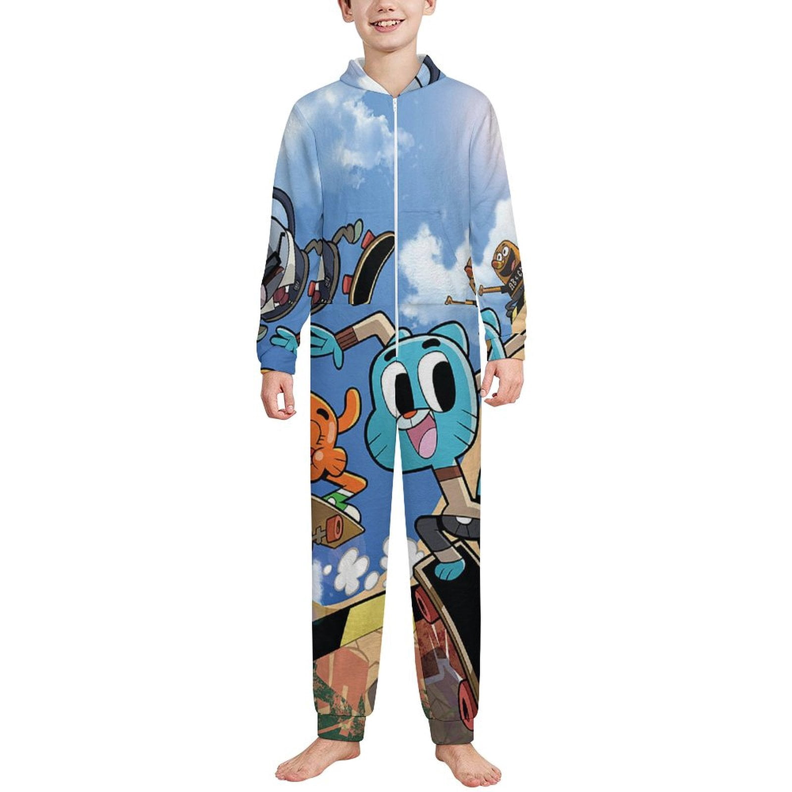 Amazing World of Gumball Kids Union Suit One Piece Pajama Onesie ...