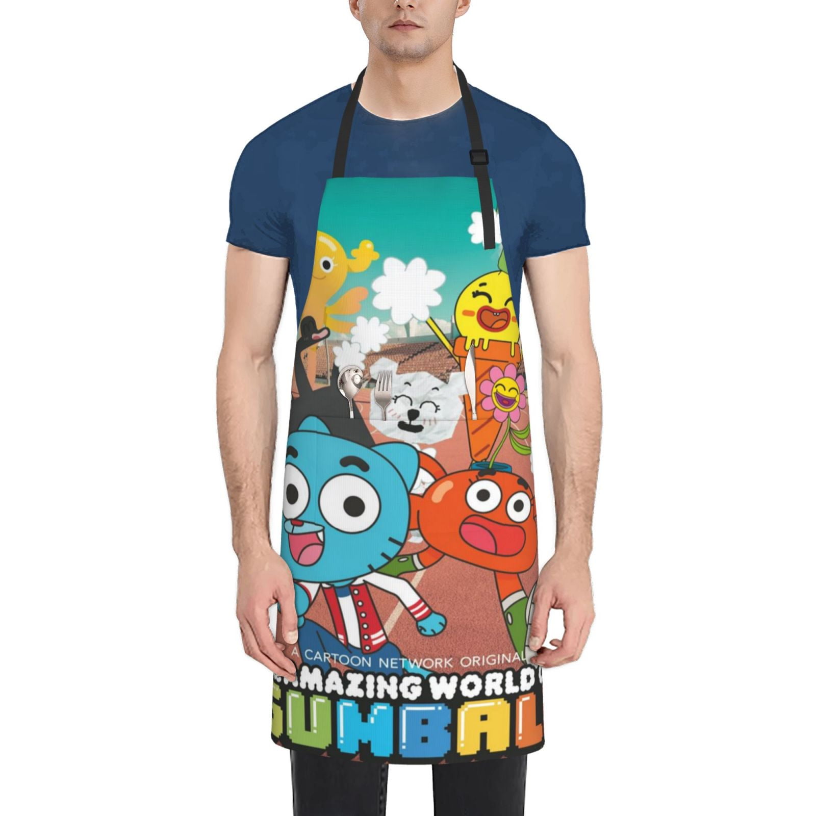 Amazing World of Gumball Kitchen Cooking Aprons, Adjustable Bib Soft ...